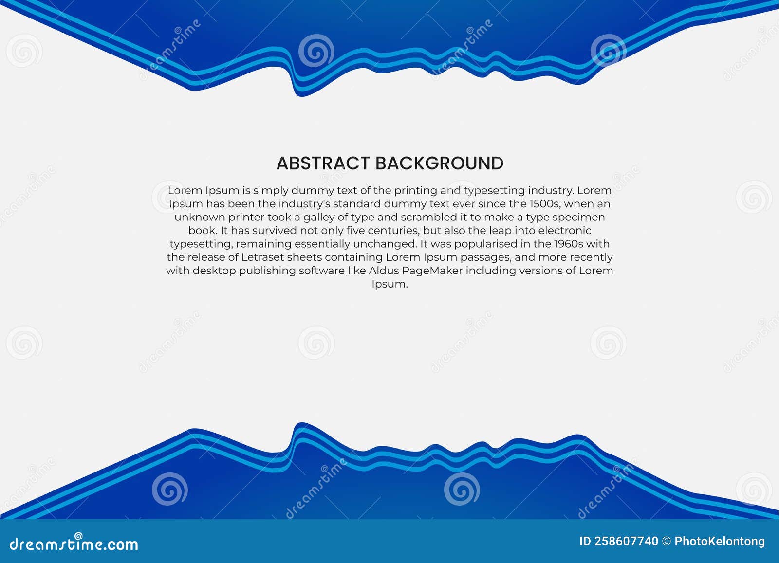 Abstract Blue Wavy Business Style Background. Abstract Business ...