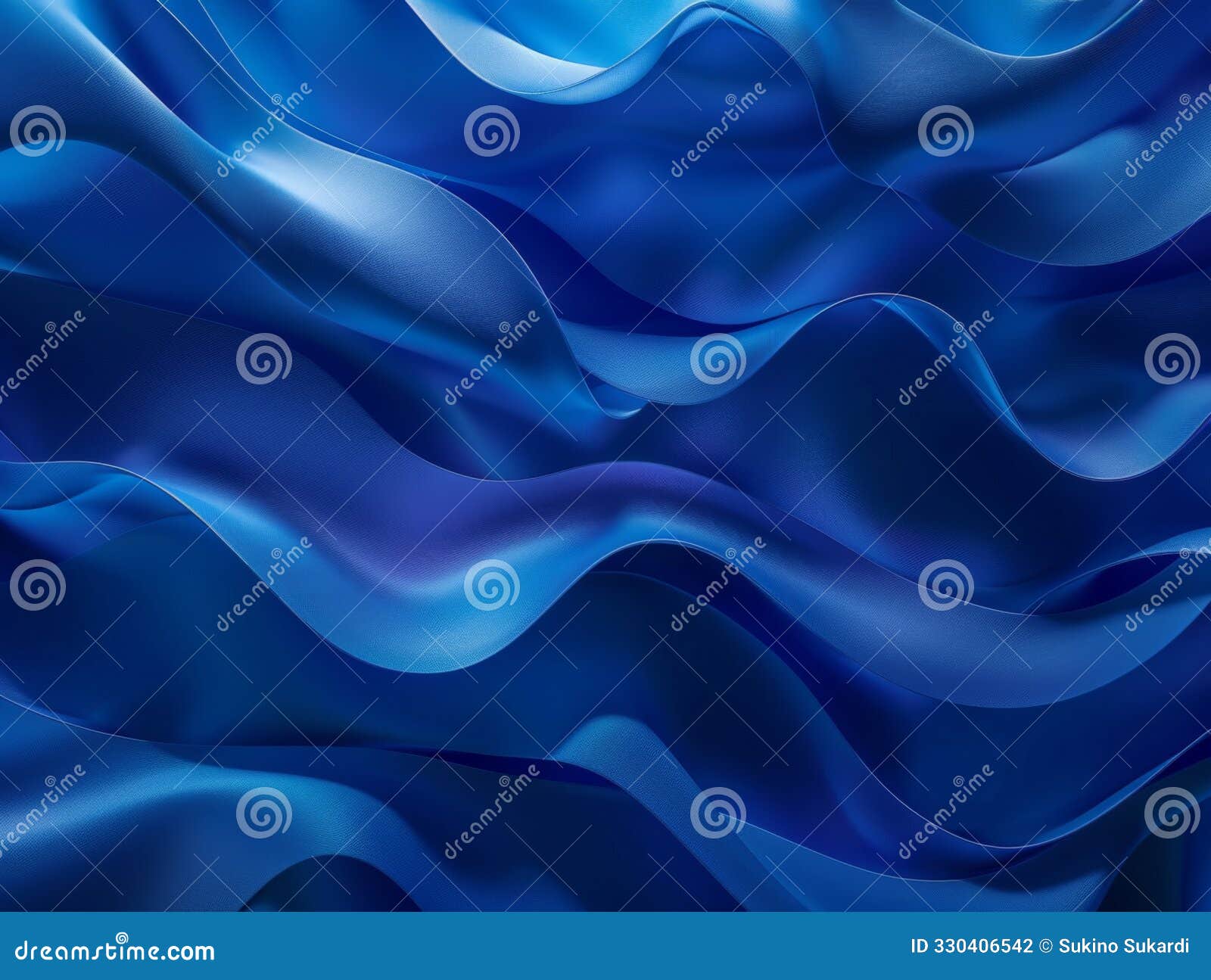 Abstract Blue Wavy Fabric Background Stock Illustration - Illustration ...