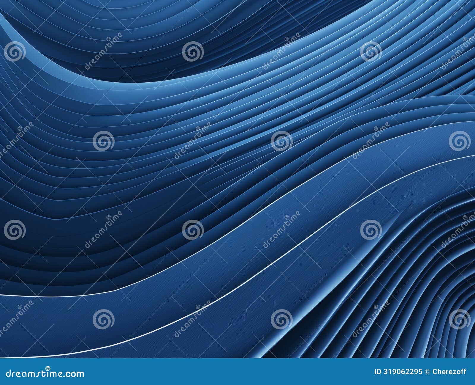 Abstract Blue Wavy Lines Background Stock Image - Image of curves ...