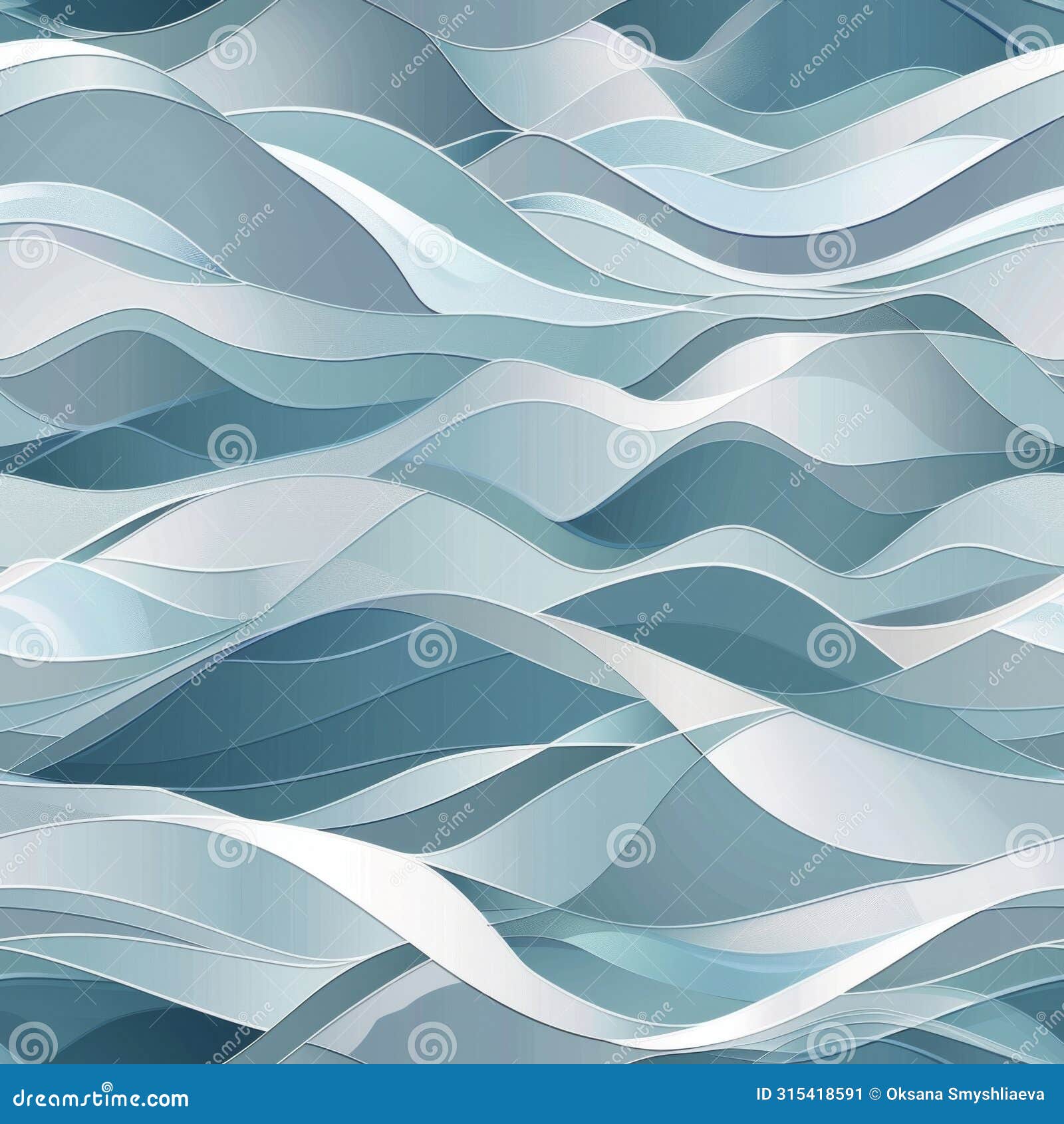 Abstract Blue Wavy Lines Background Design Stock Image - Image of ...