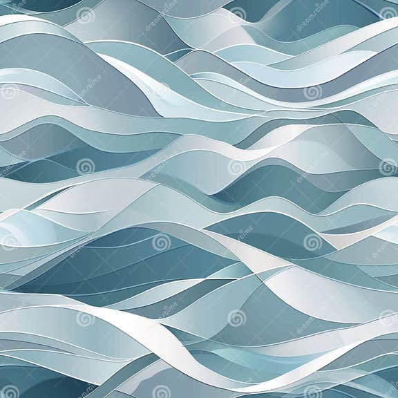Abstract Blue Wavy Lines Background Design Stock Image - Image of ...