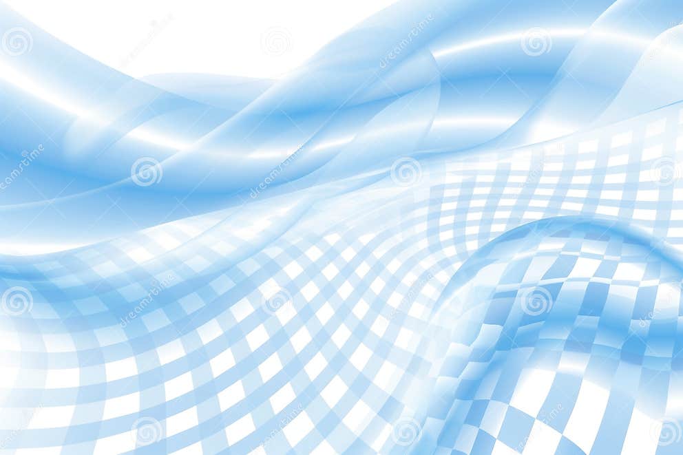 Abstract Blue Wavy Pattern with Checkered Grid and Soft Gradient ...