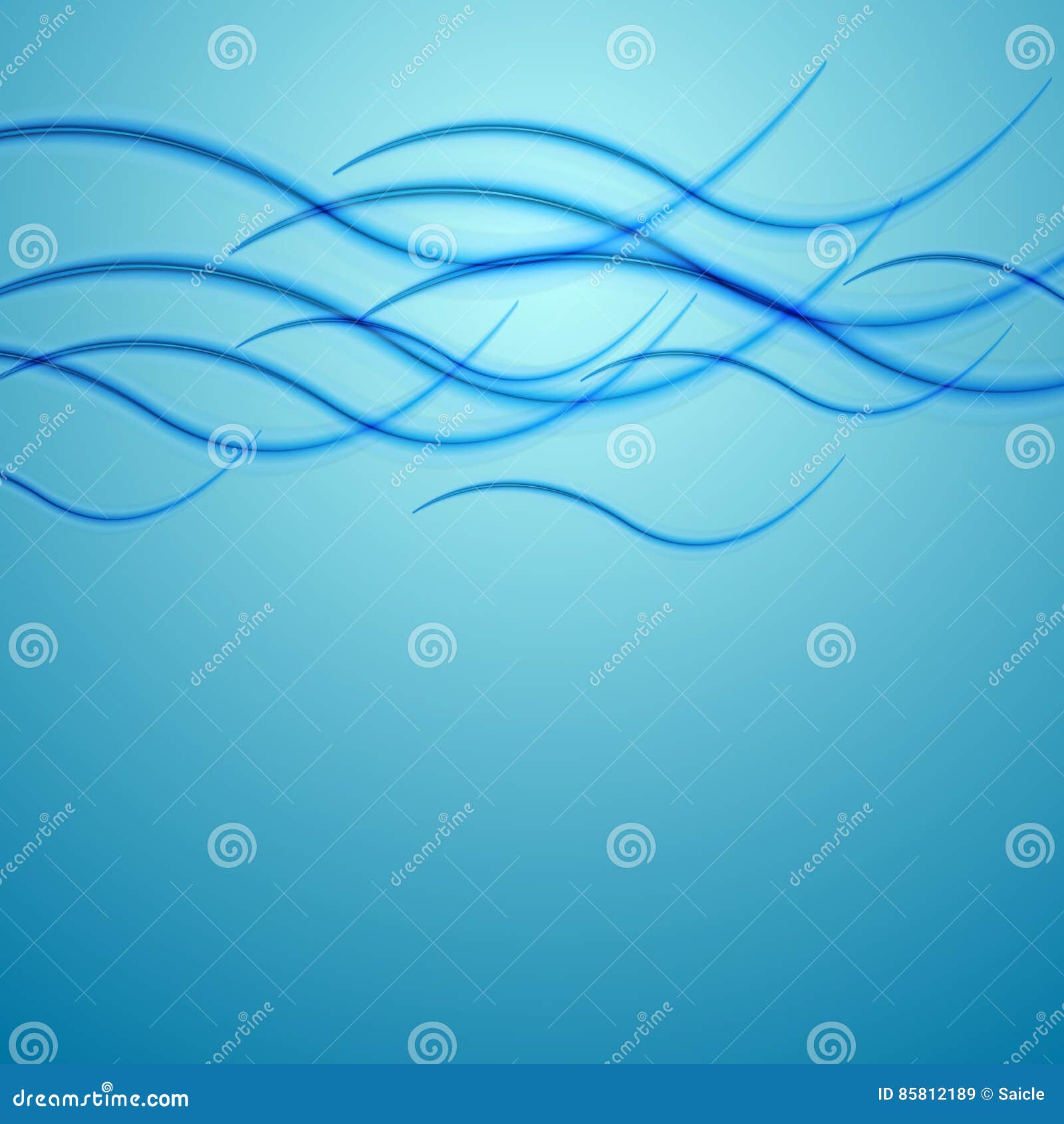 Abstract Blue Wavy Pattern Design Stock Vector - Illustration of ...