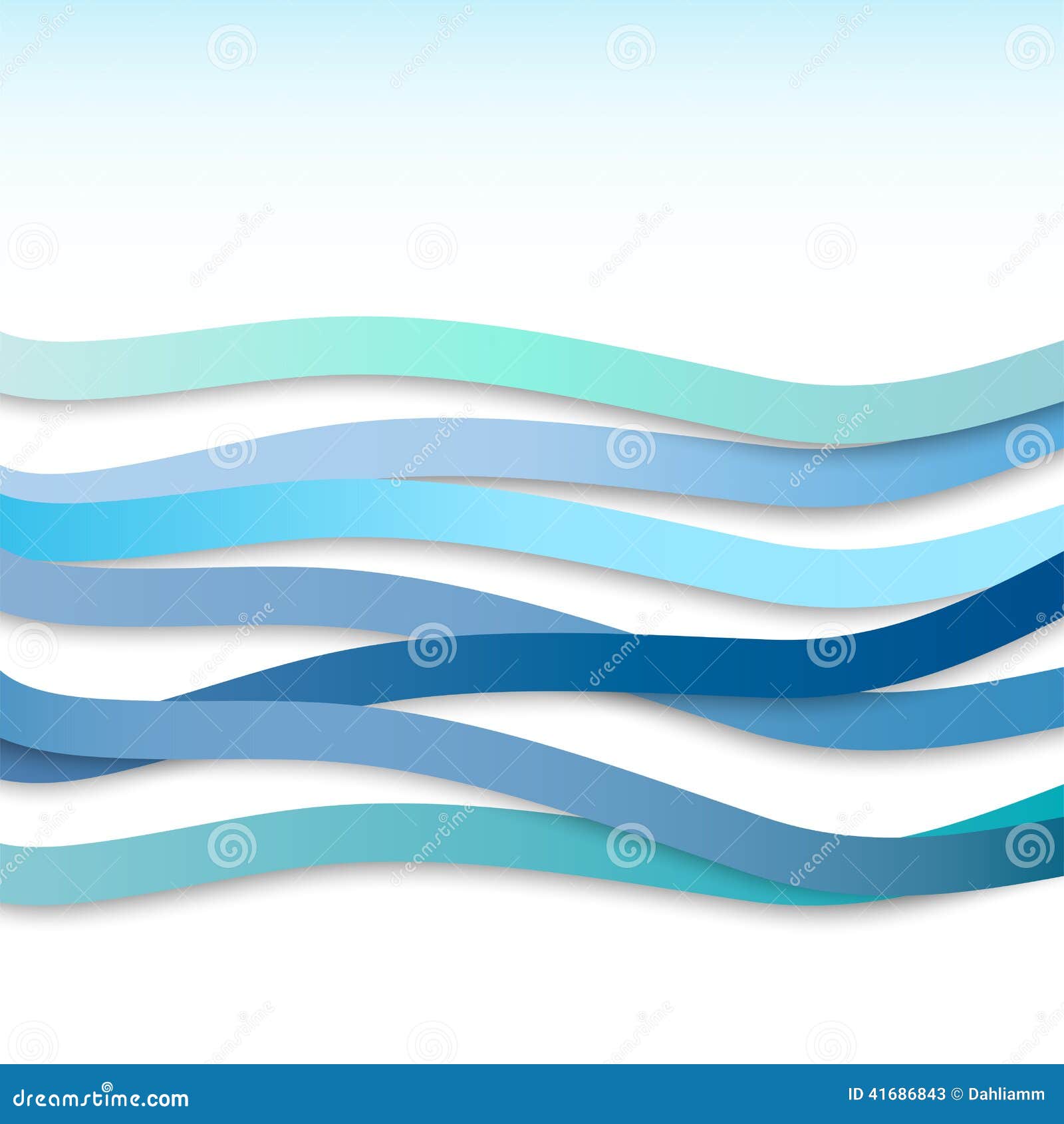 Abstract Blue Wavy Stripes, Vector Stock Vector - Illustration of ocean ...