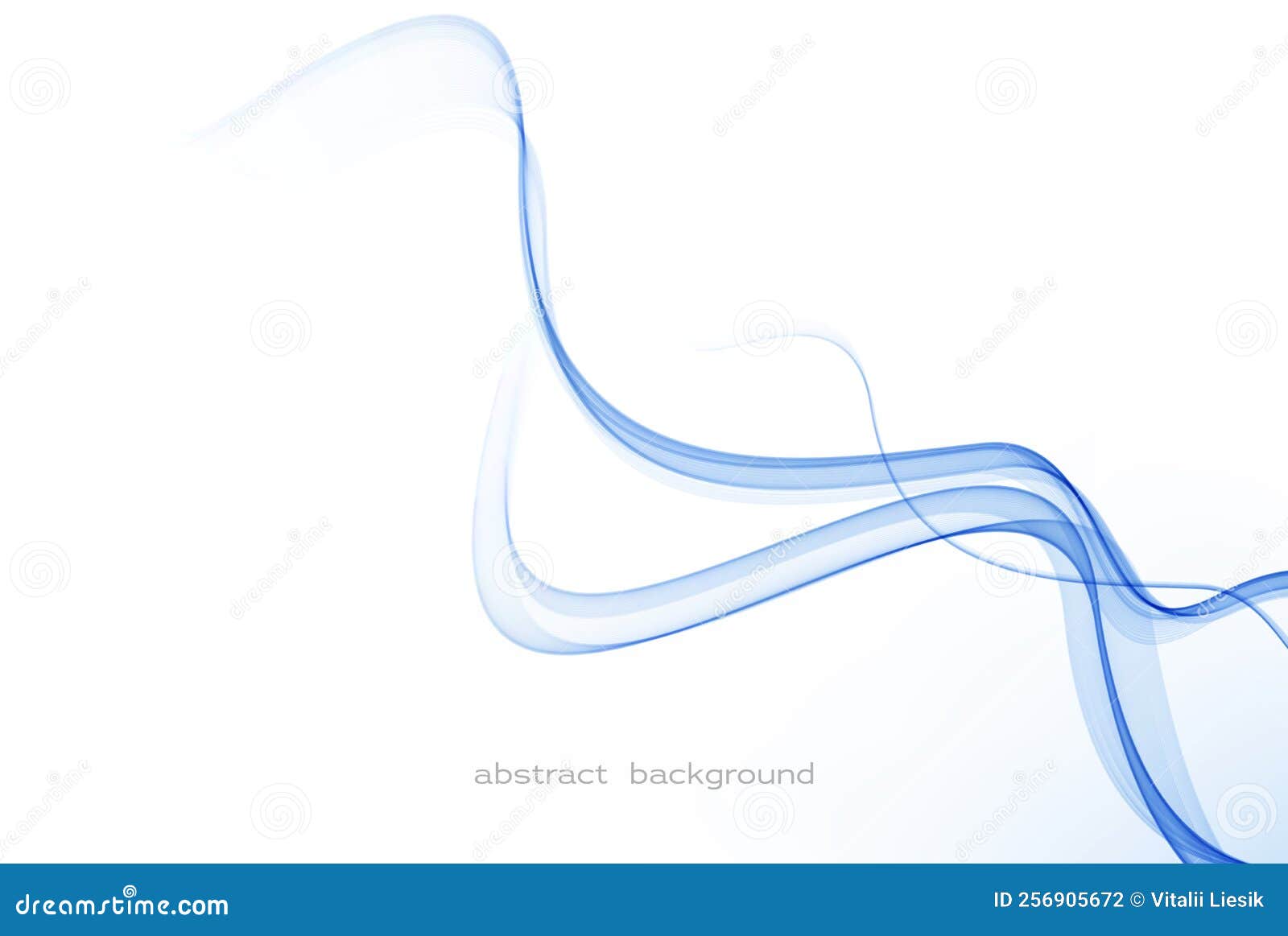 Abstract Blue Wavy Transparent Wave Vector Background. Stock Vector ...