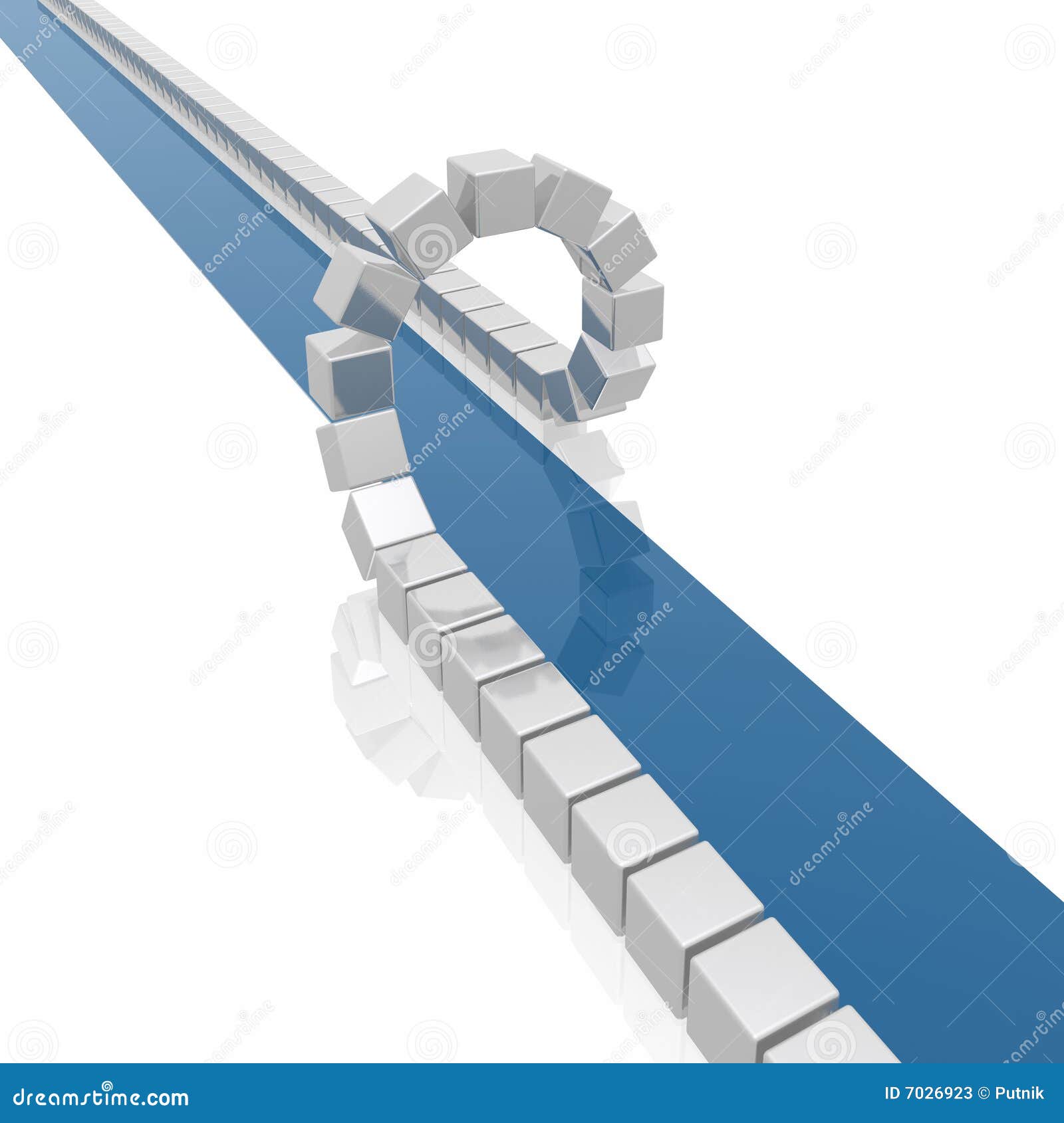 Abstract blue way stock illustration. Illustration of achievement - 7026923