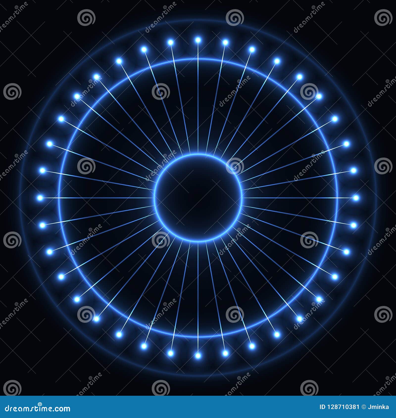 Abstract blue wheel stock vector. Illustration of line - 128710381