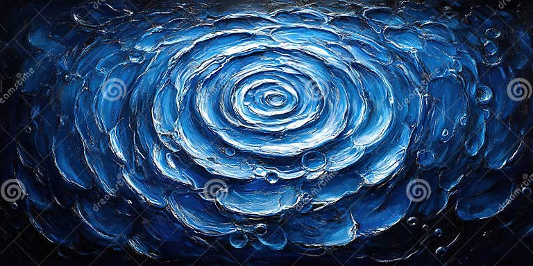 Abstract Blue Whirlpool Design with Swirling Patterns and Texture on a ...
