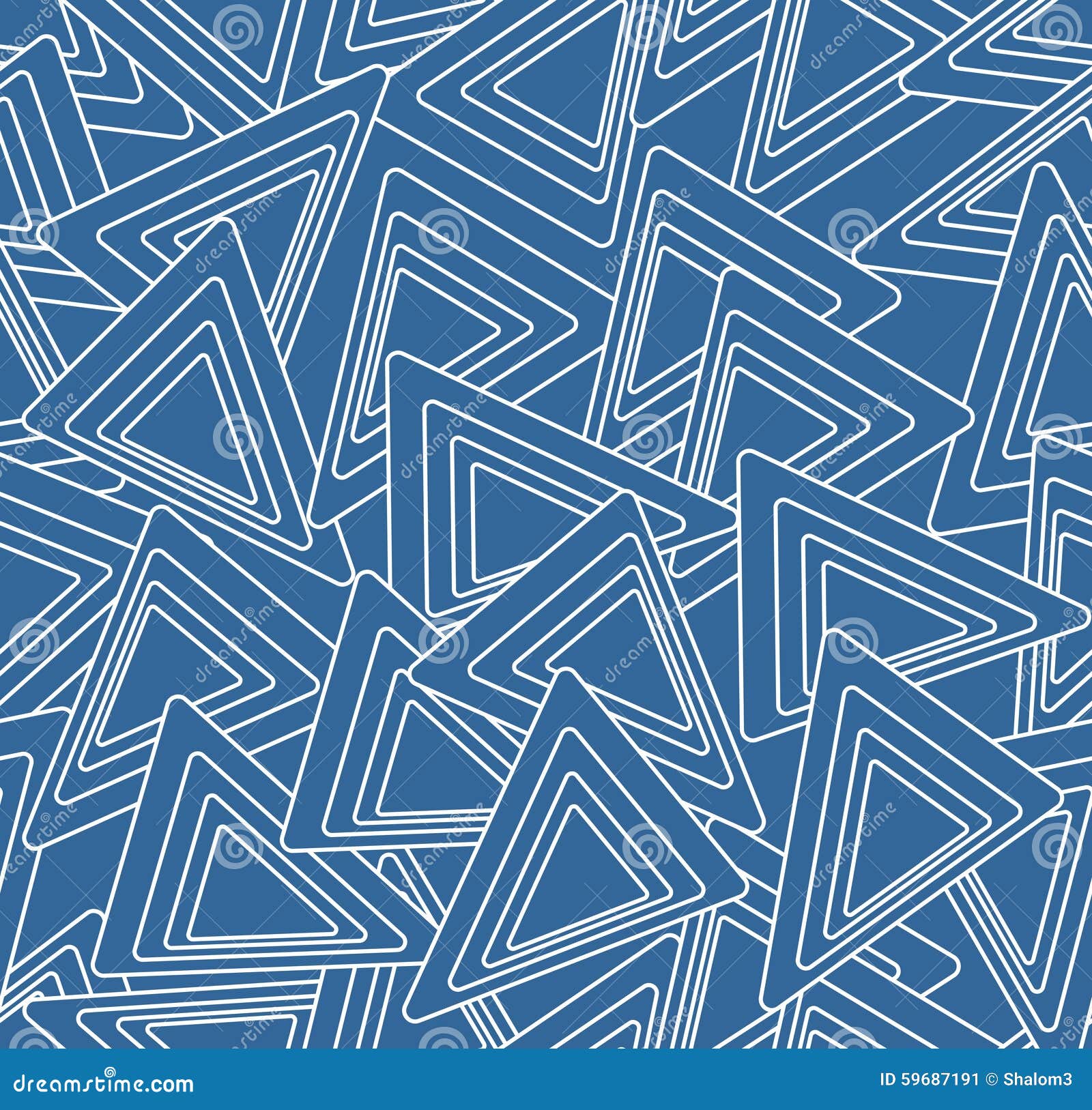 Abstract Blue and White Background with Triangle Motif, Seamless Line ...