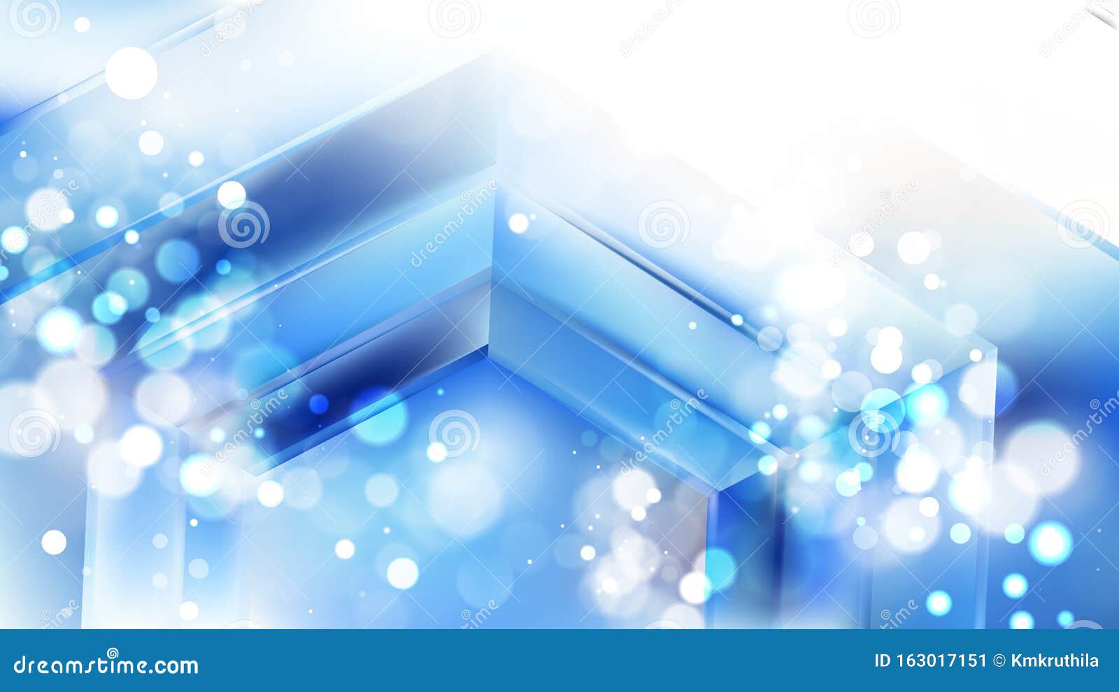 Abstract Blue and White Bokeh Defocused Lights Background Stock Vector ...