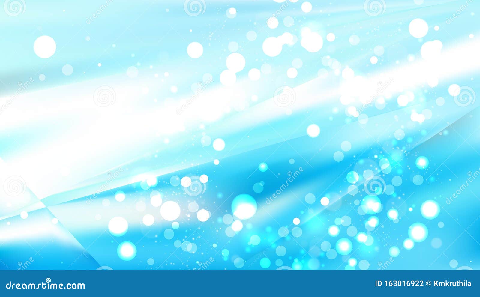 Abstract Blue and White Bokeh Defocused Lights Background Design Stock ...