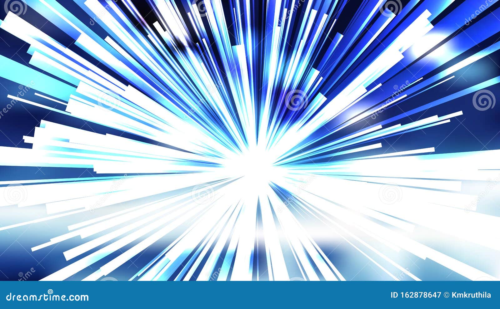 Abstract Blue and White Burst Background Design Template Stock Vector ...