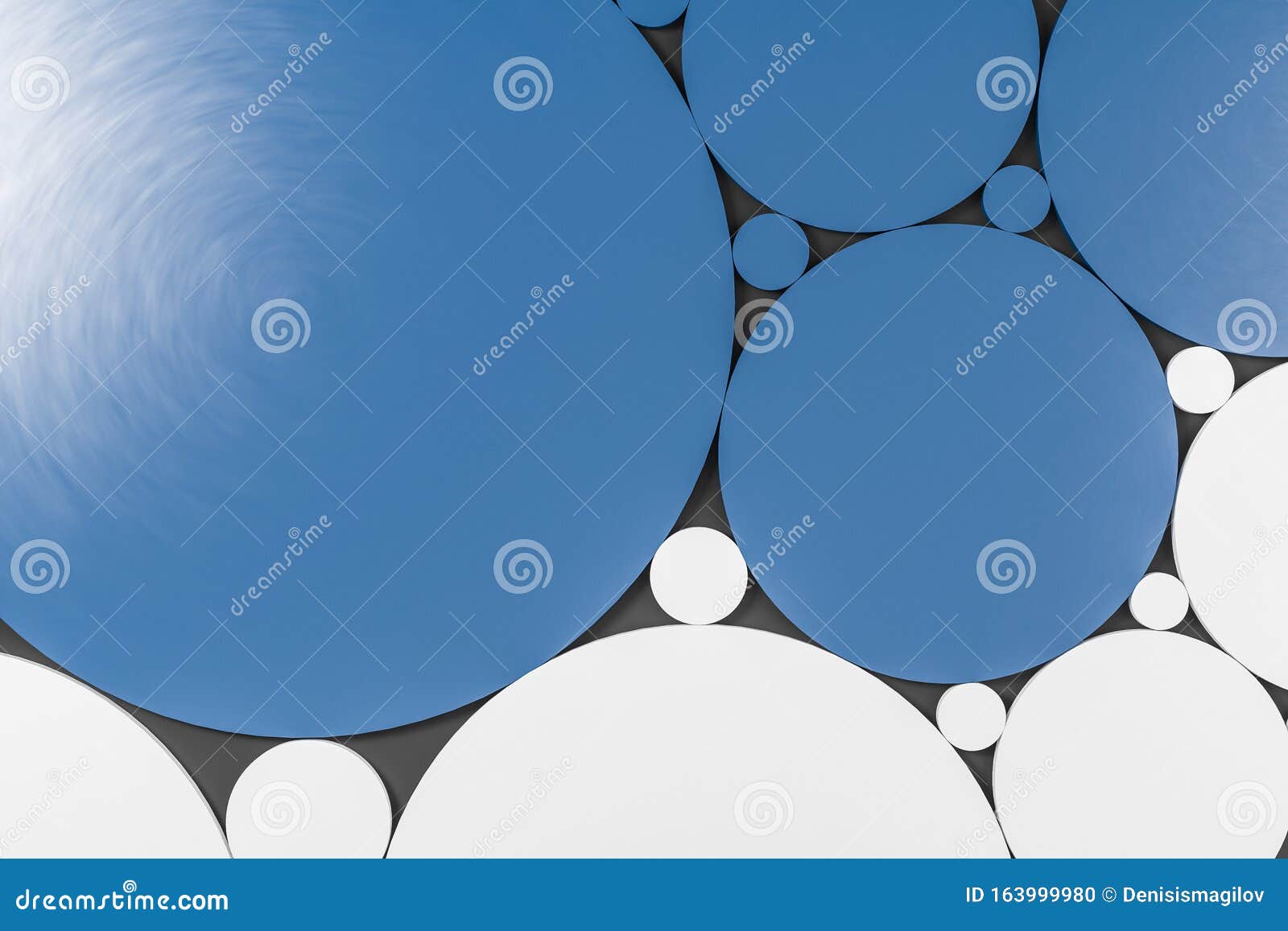 Abstract Blue and White Circle Pattern Background Stock Illustration ...