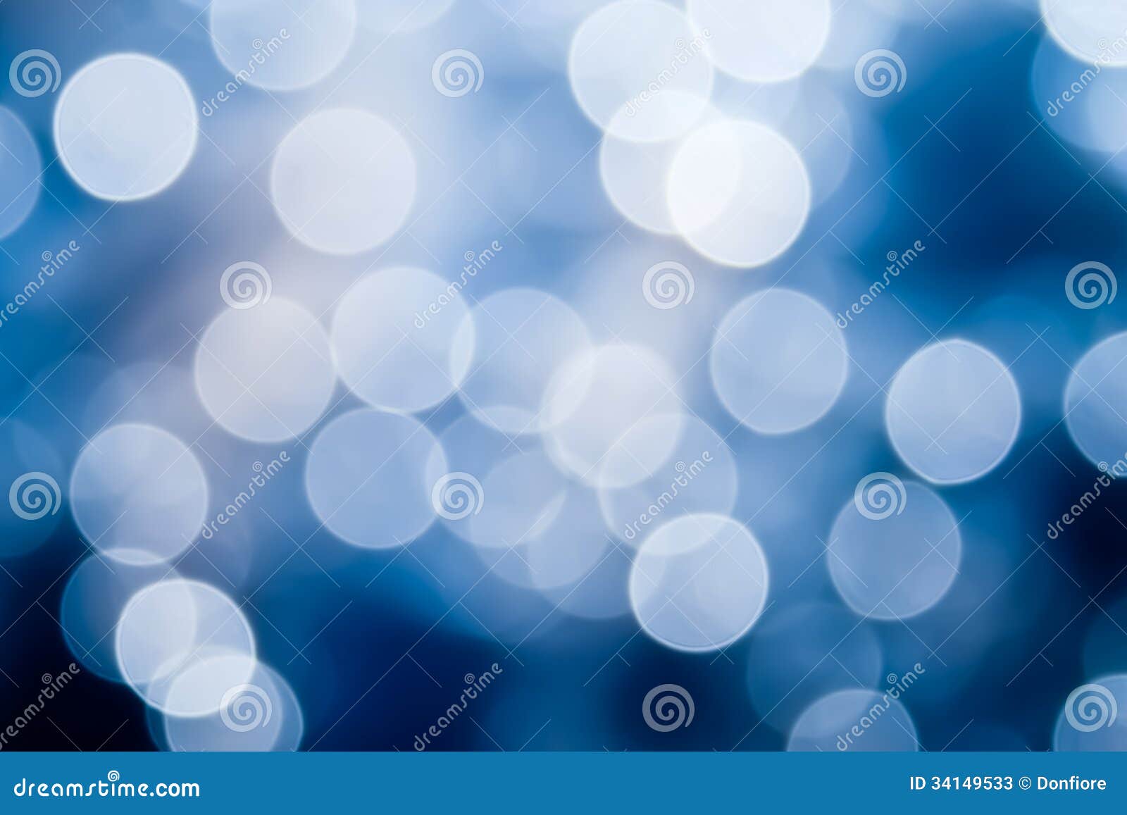 Abstract Blue and White Circular Bokeh Background Stock Image - Image ...