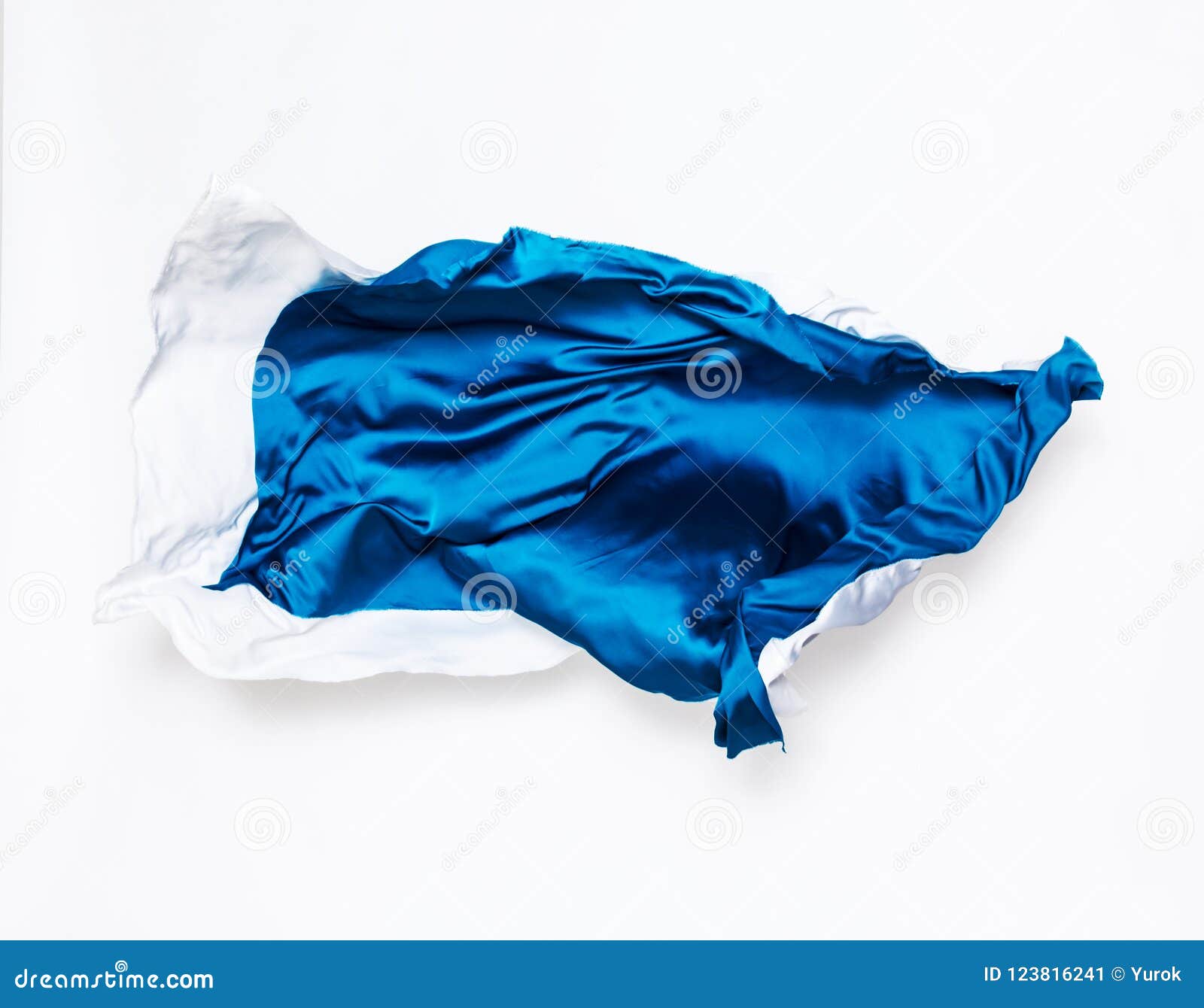 Abstract Blue and White Fabric in Motion Stock Image - Image of design ...