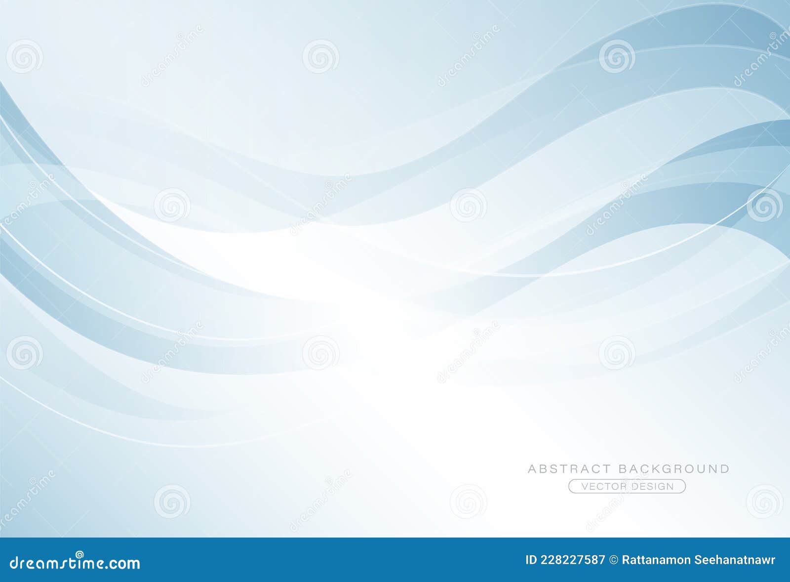 Abstract Blue and White Gradient Wave Background with Light Curve Lines ...