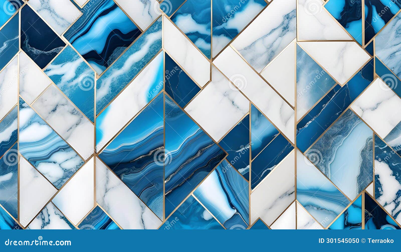 Abstract Blue and White Marble Stone, Geometric Rectangular Marble ...