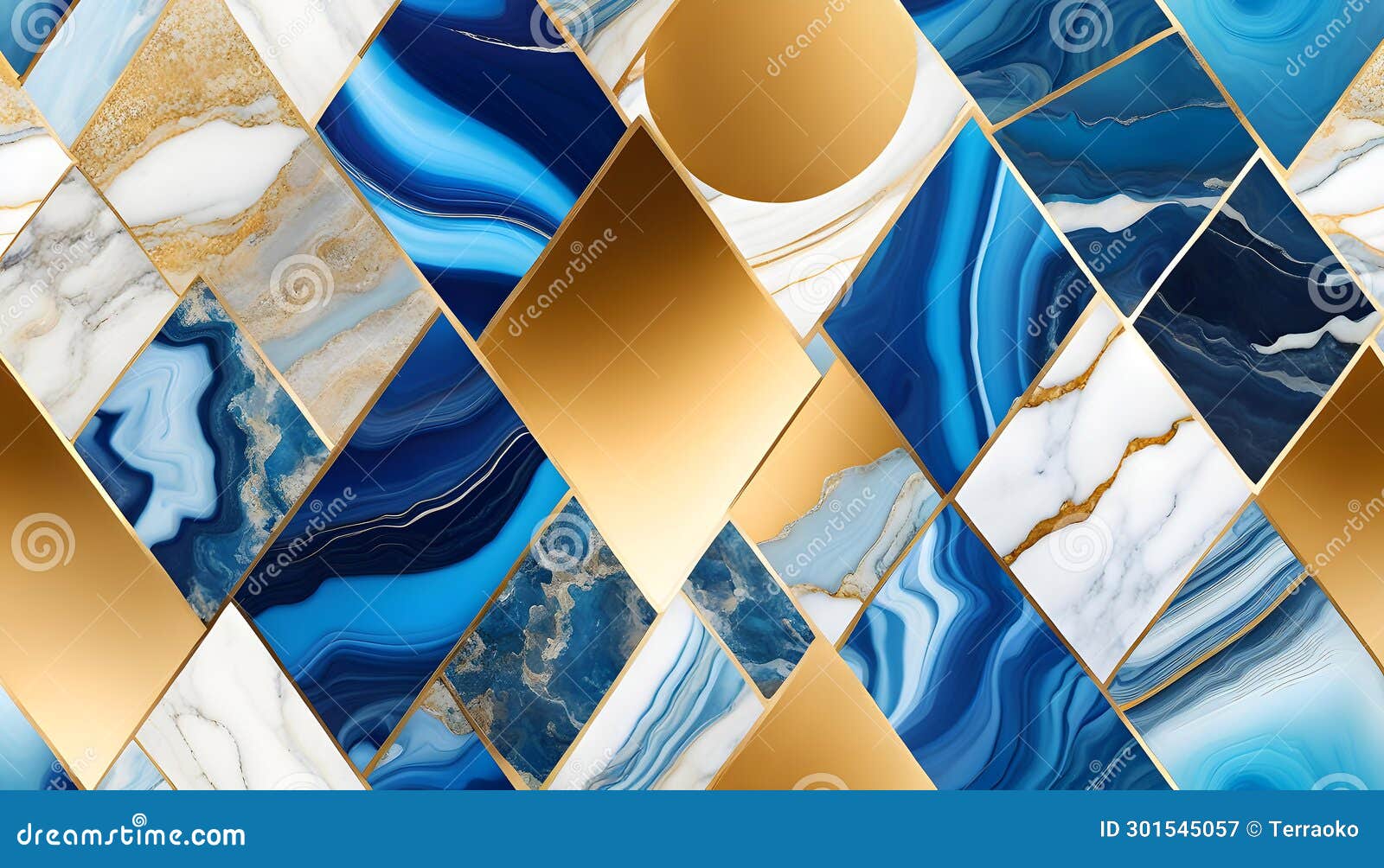 Abstract Blue and White Marble Stone, Geometric Rectangular Marble ...