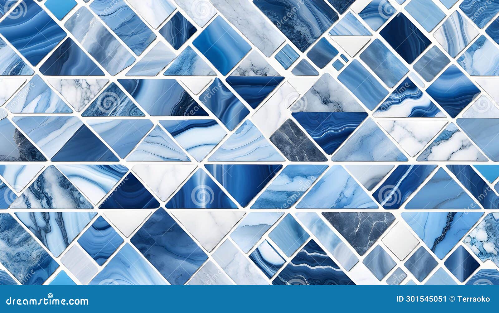 Abstract Blue and White Marble Stone, Geometric Rectangular Marble ...