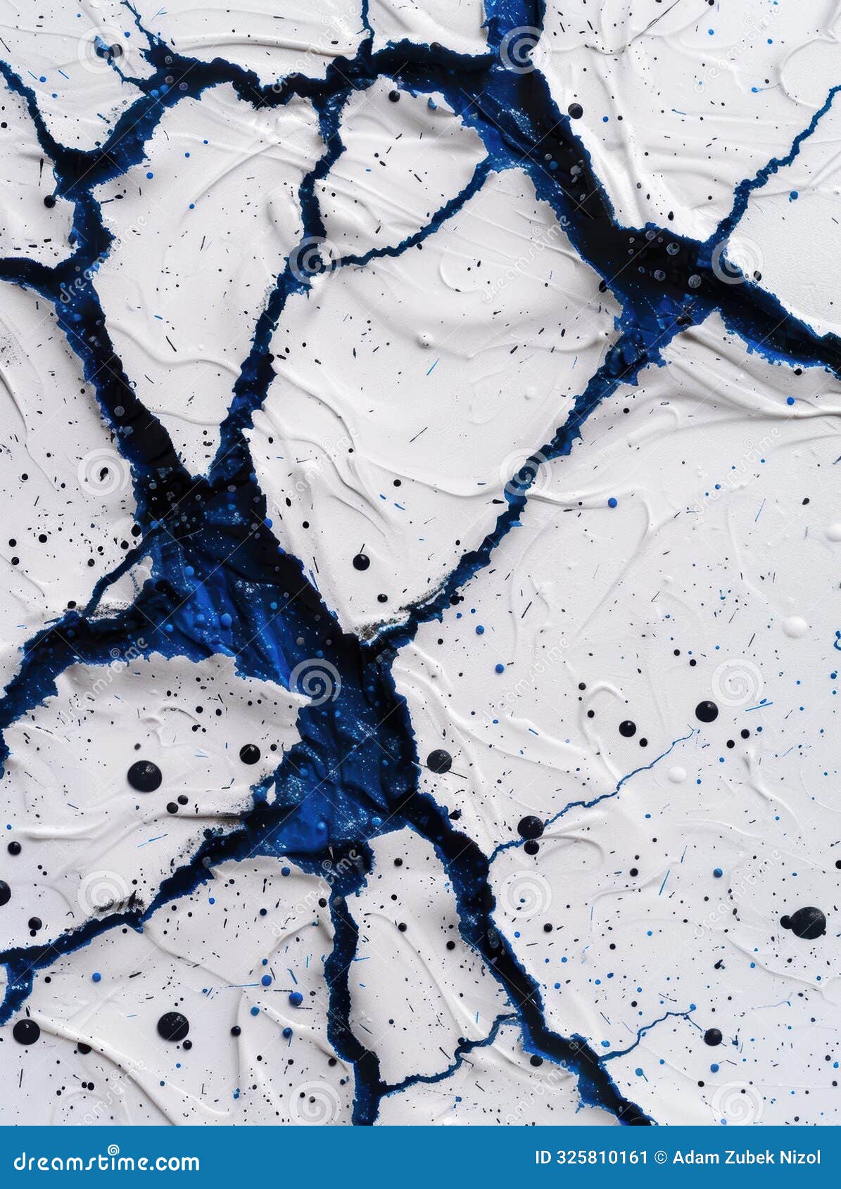 Abstract Blue and White Paint Splatter Texture Stock Illustration ...