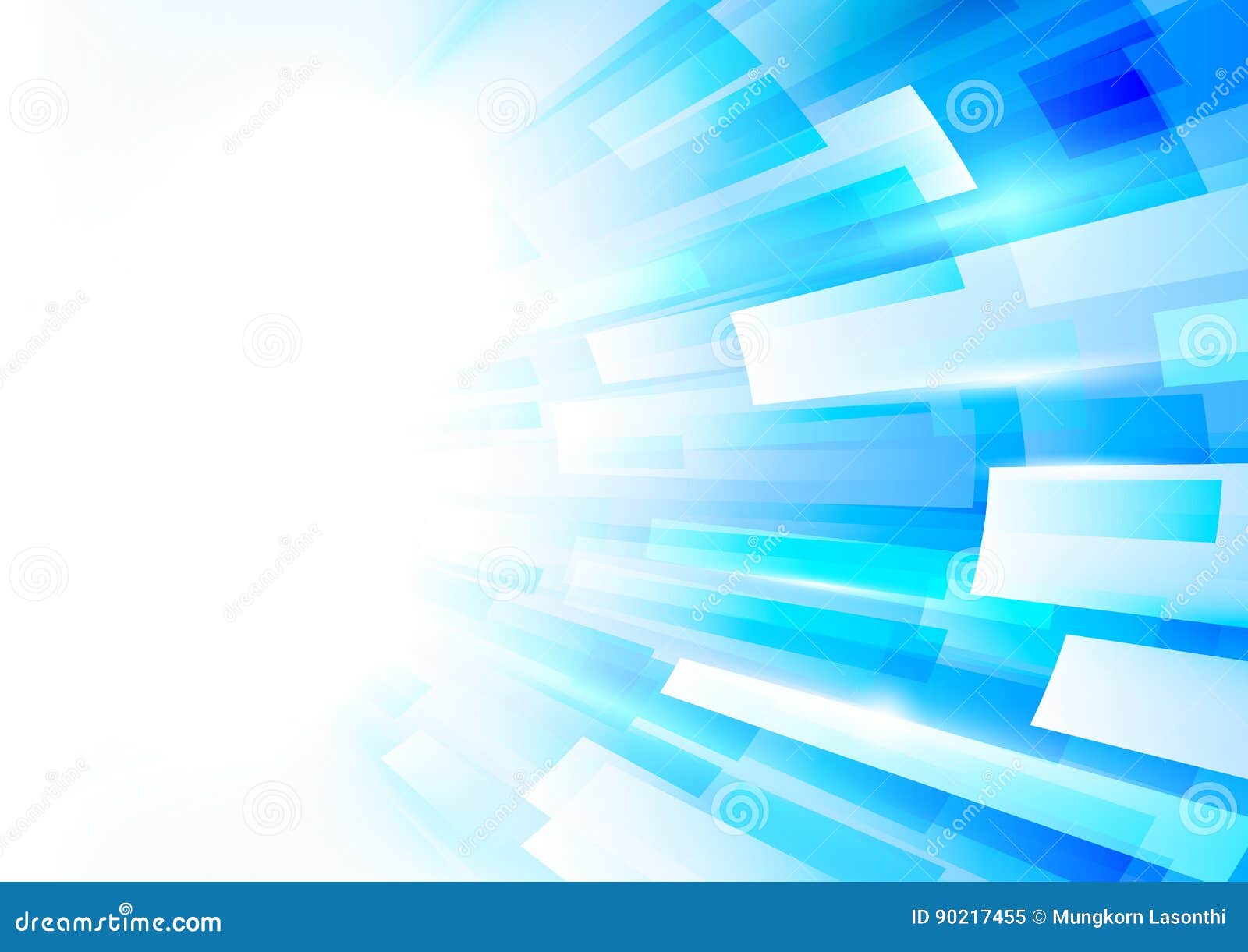 Abstract Blue and White Rectangles Motion Technology Concept Stock Vector - Illustration of ...