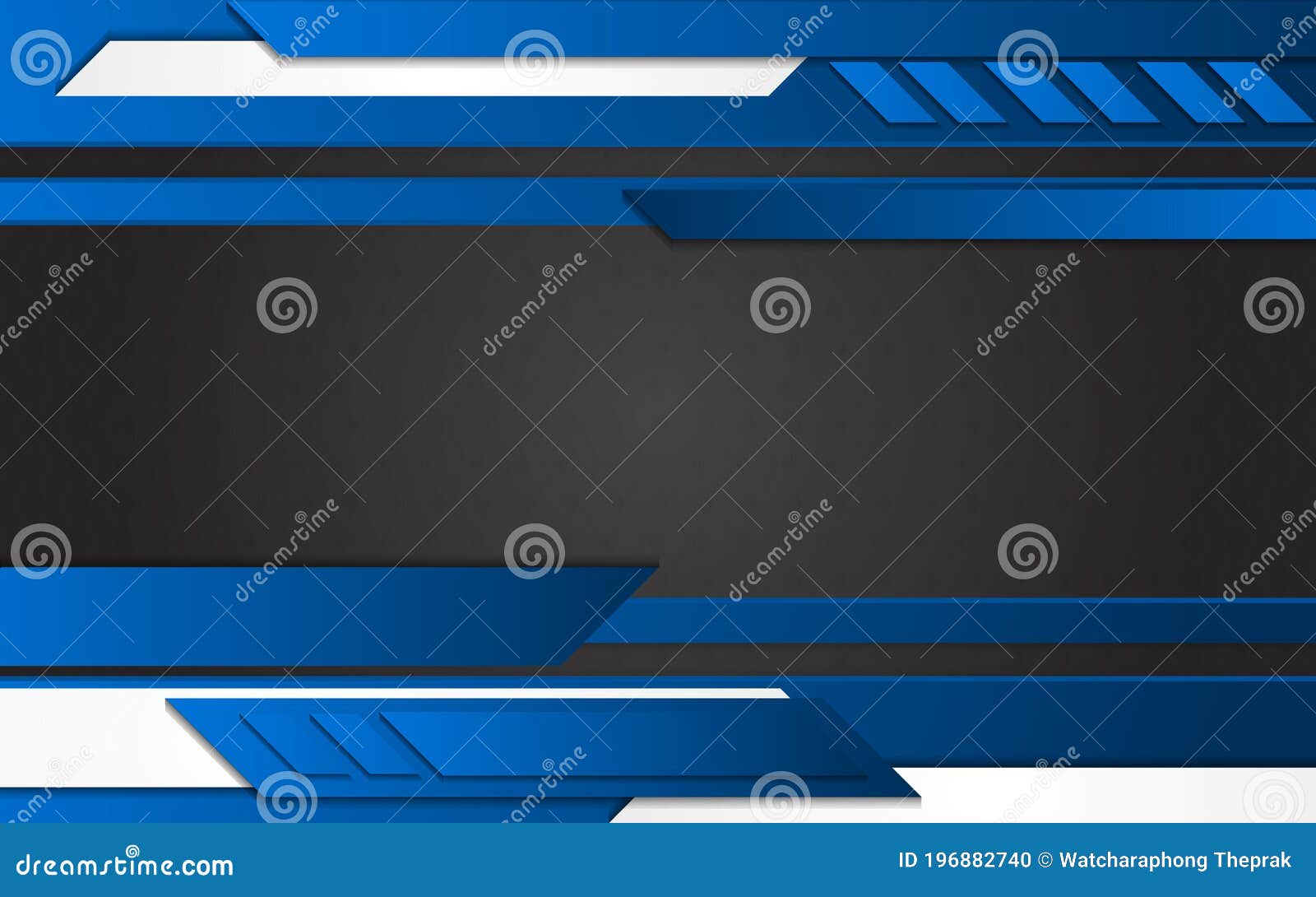 Abstract Blue and White Square Shape Space Graphic with Black ...