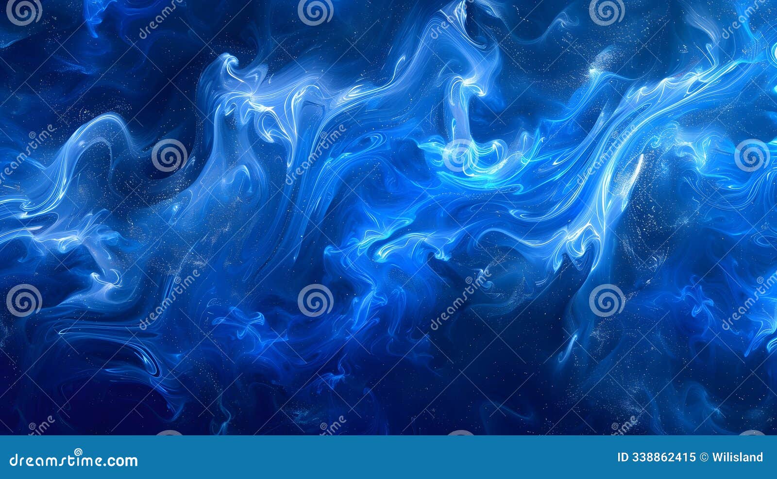 Abstract Blue and White Swirling Fluid Motion Background Stock ...