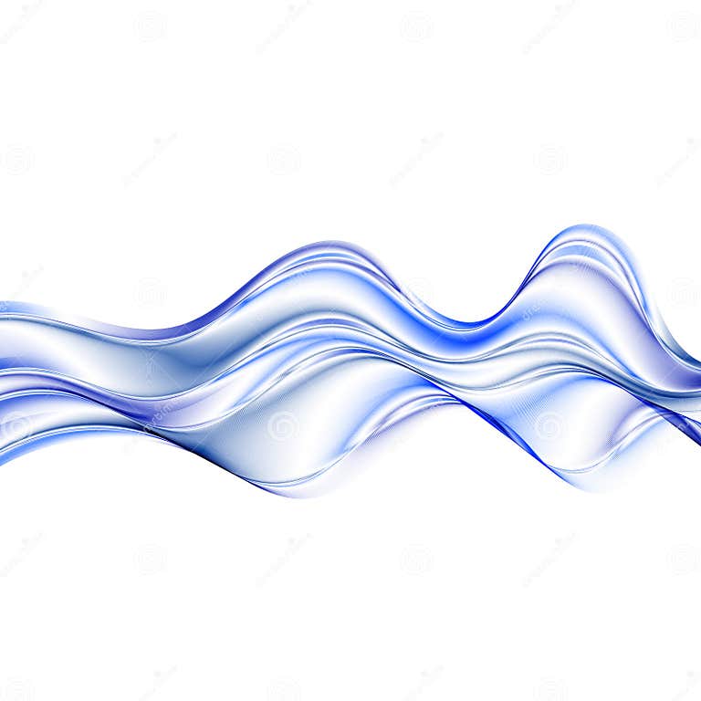 Abstract Blue White Transparent Wave Background, Design Element Stock ...