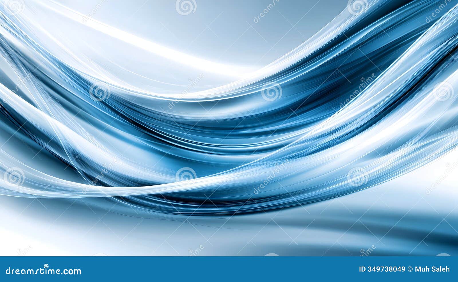 Abstract Blue and White Wave Design. Stock Image - Image of silk ...