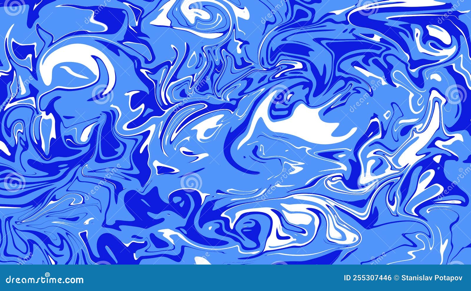 Abstract Blue and White Wave Liquid Background Stock Illustration ...