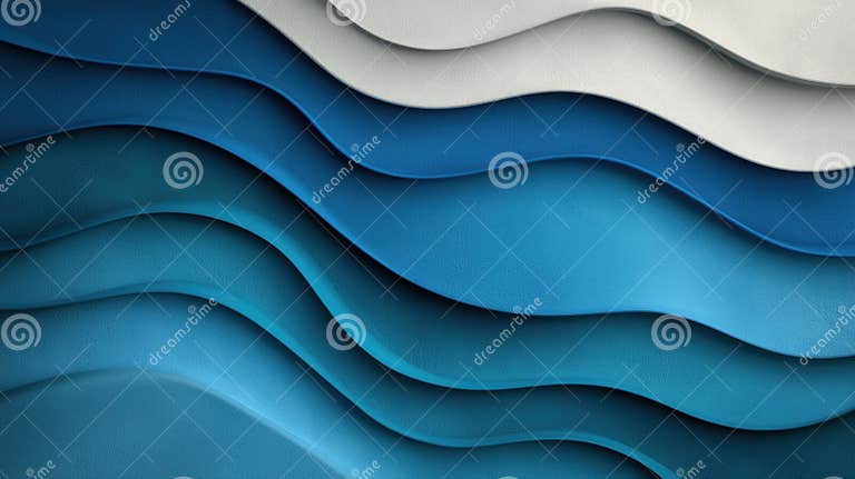 Abstract Blue and White Wave Pattern Background. Stock Illustration ...