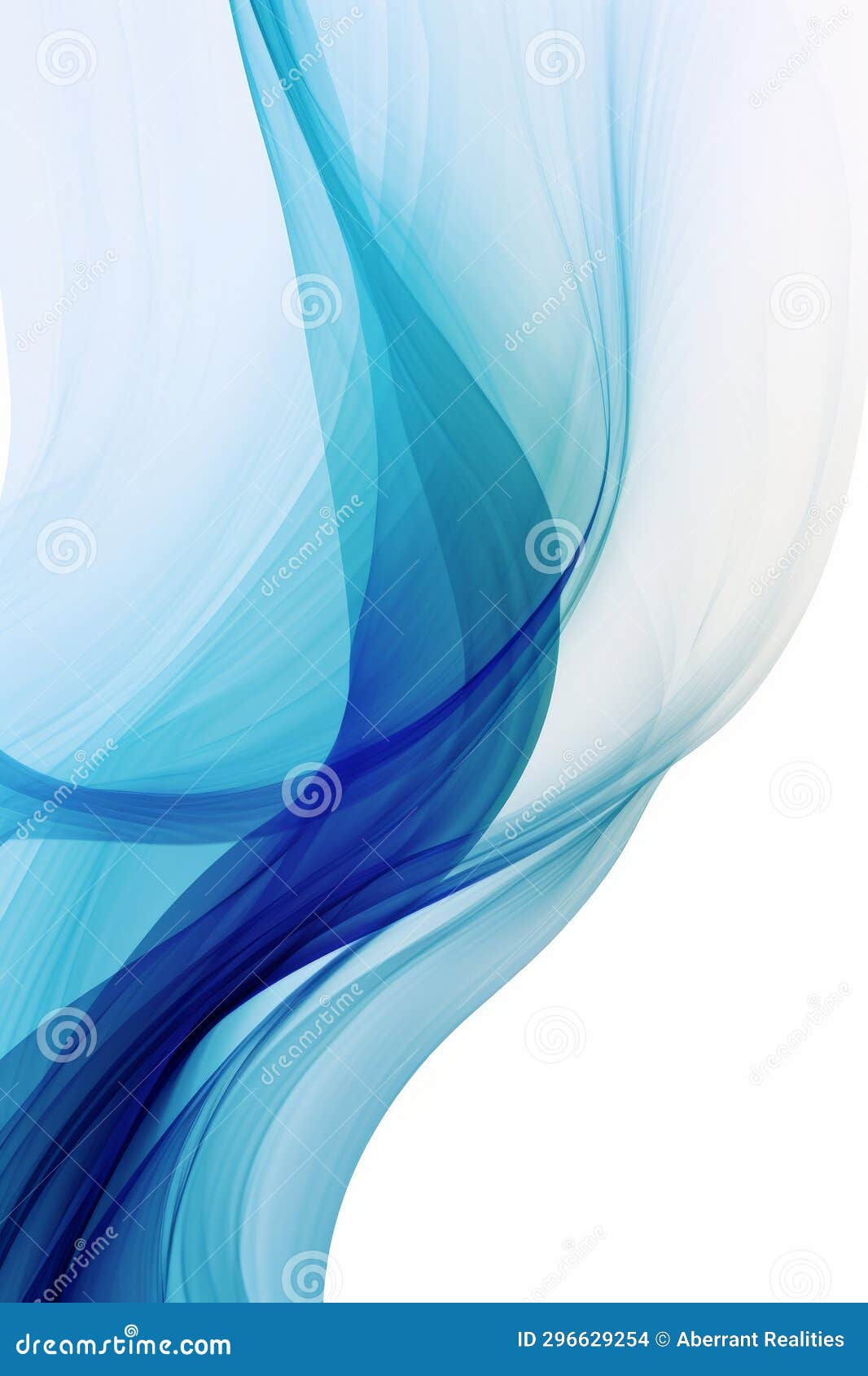 Abstract Blue and White Waves on a White Background Stock Illustration ...