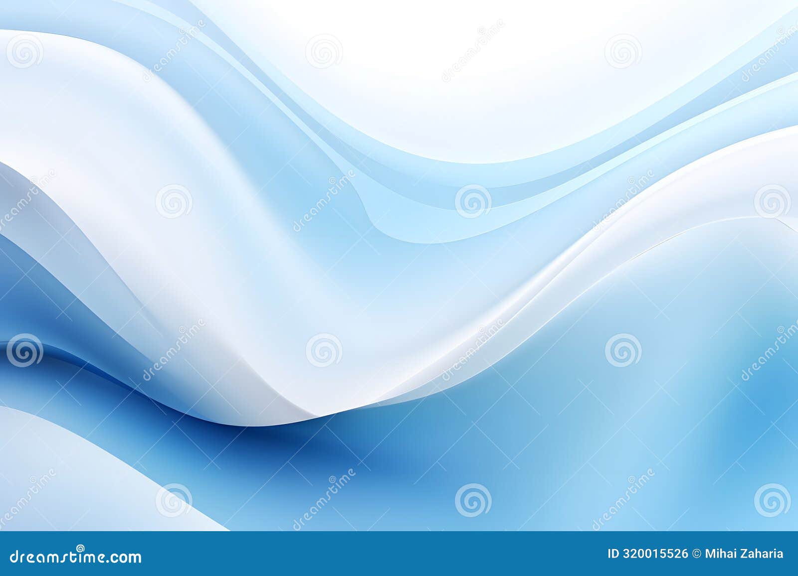 Abstract Blue and White Wavy Background with Smooth Gradients ...