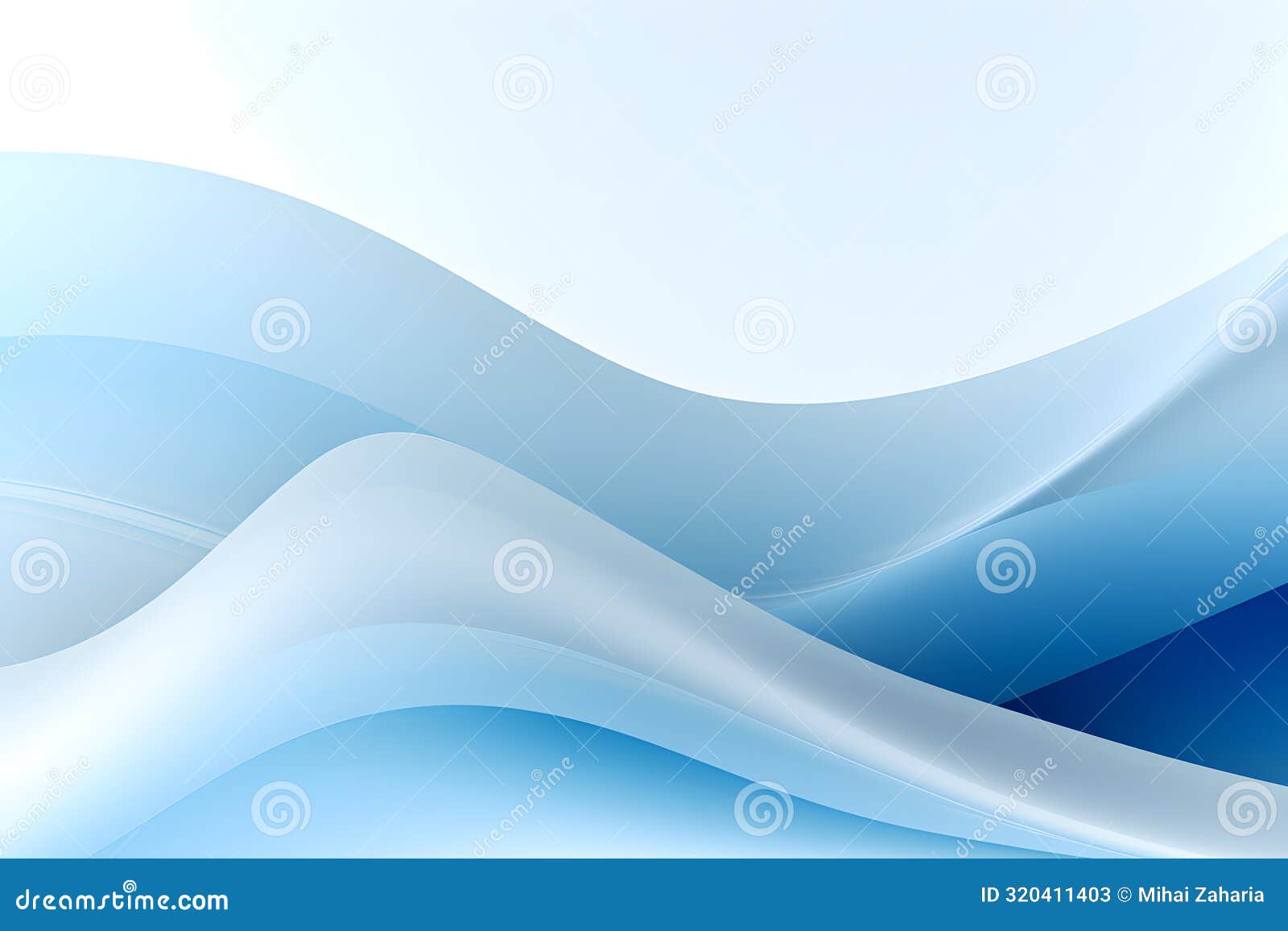Abstract Blue and White Wavy Background with Smooth Gradients ...