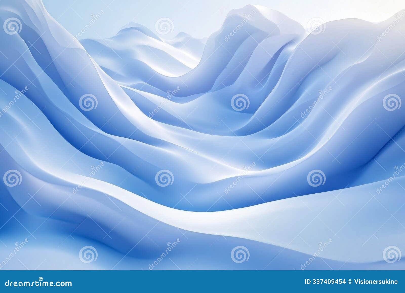 Wavy Landscape In A Minimalistic Style. Sunset Landscape With Hills ...