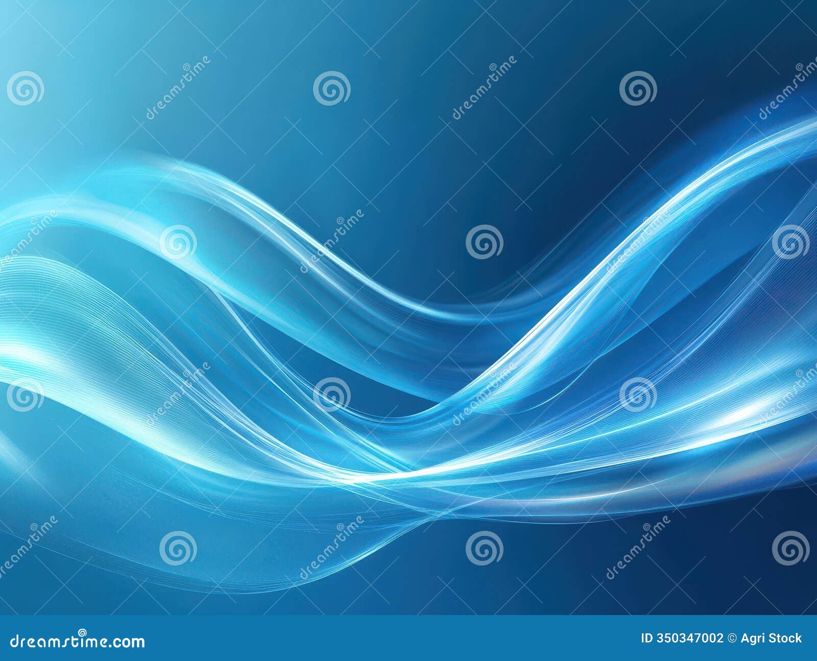 Abstract Blue and White Wavy Lines on a Dark Blue Background Stock ...
