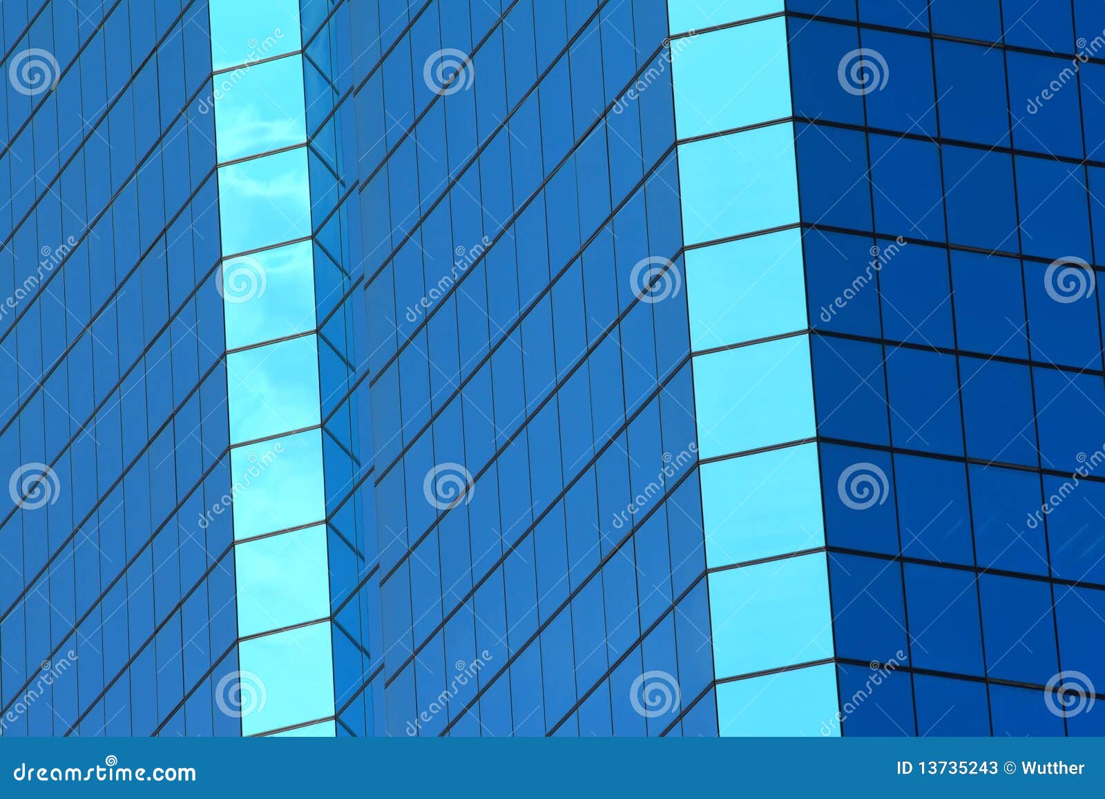 Abstract Blue Windows of Building Stock Image - Image of house, light ...