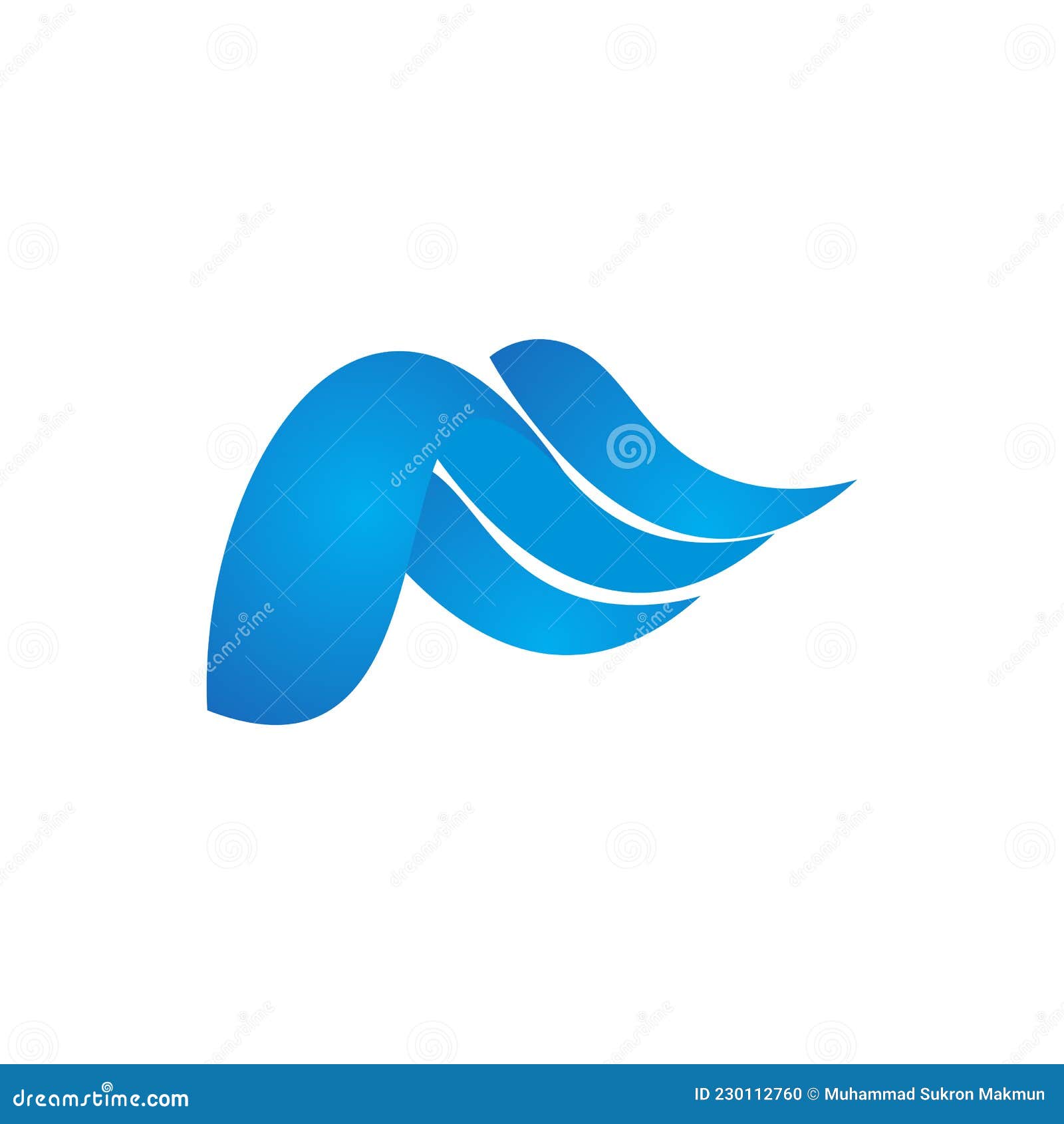Abstract Blue Wing Logo Icon Stock Vector - Illustration of template ...