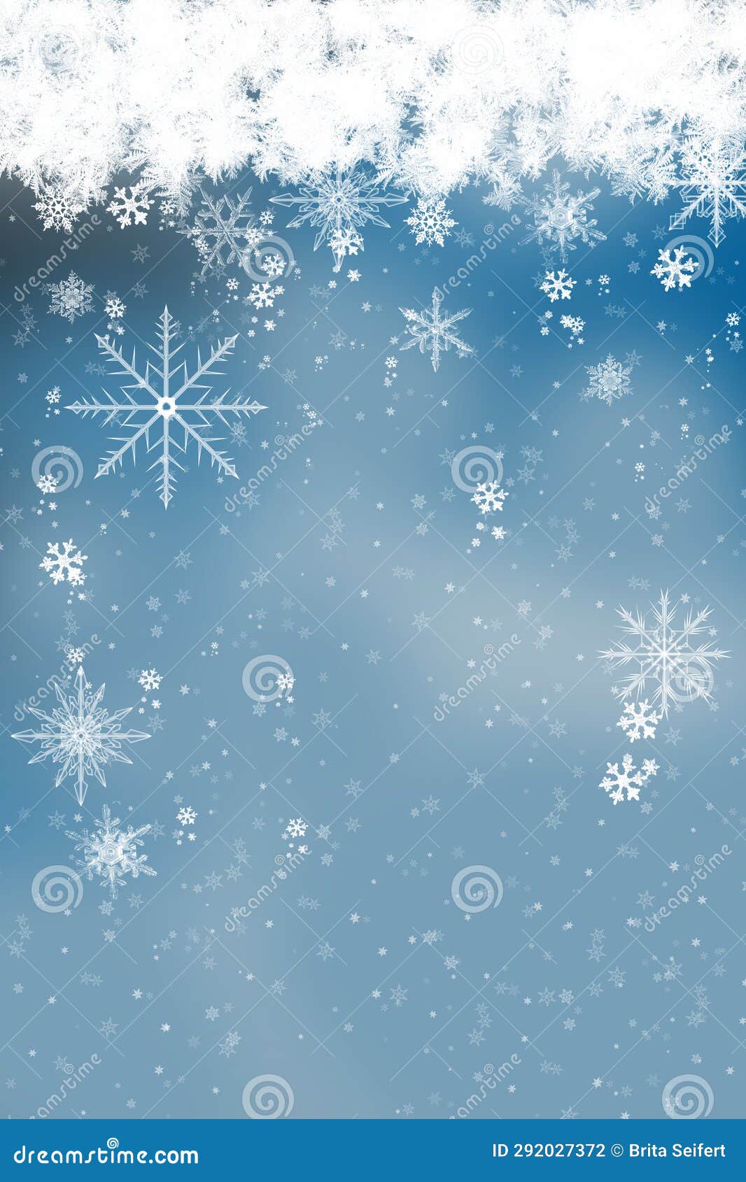 Abstract Blue Winter Background with Snow Flakes Stock Photo - Image of ...