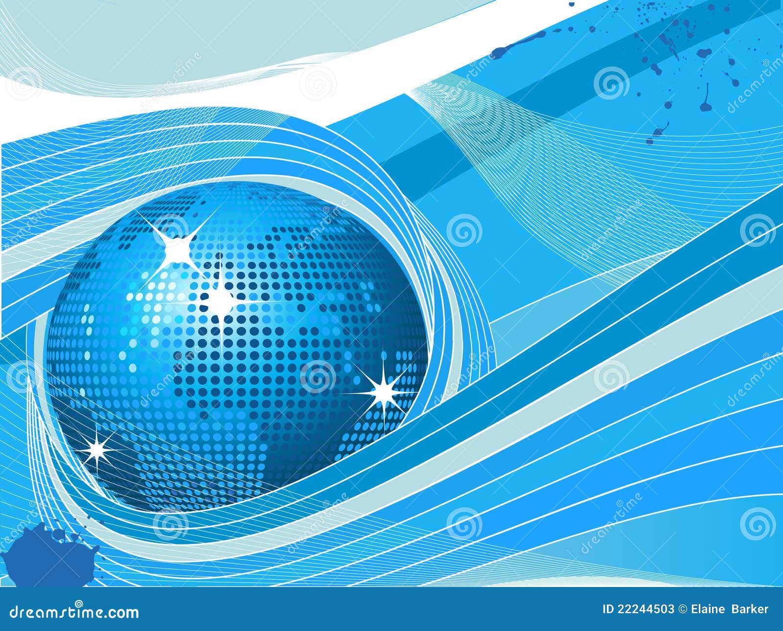 Abstract blue world globe stock vector. Illustration of earth - 22244503