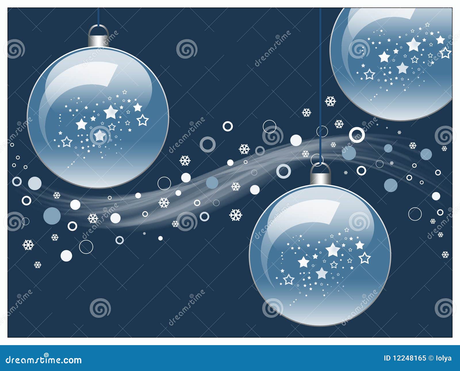 Abstract Blue Xmas Background Stock Illustration - Illustration of star ...