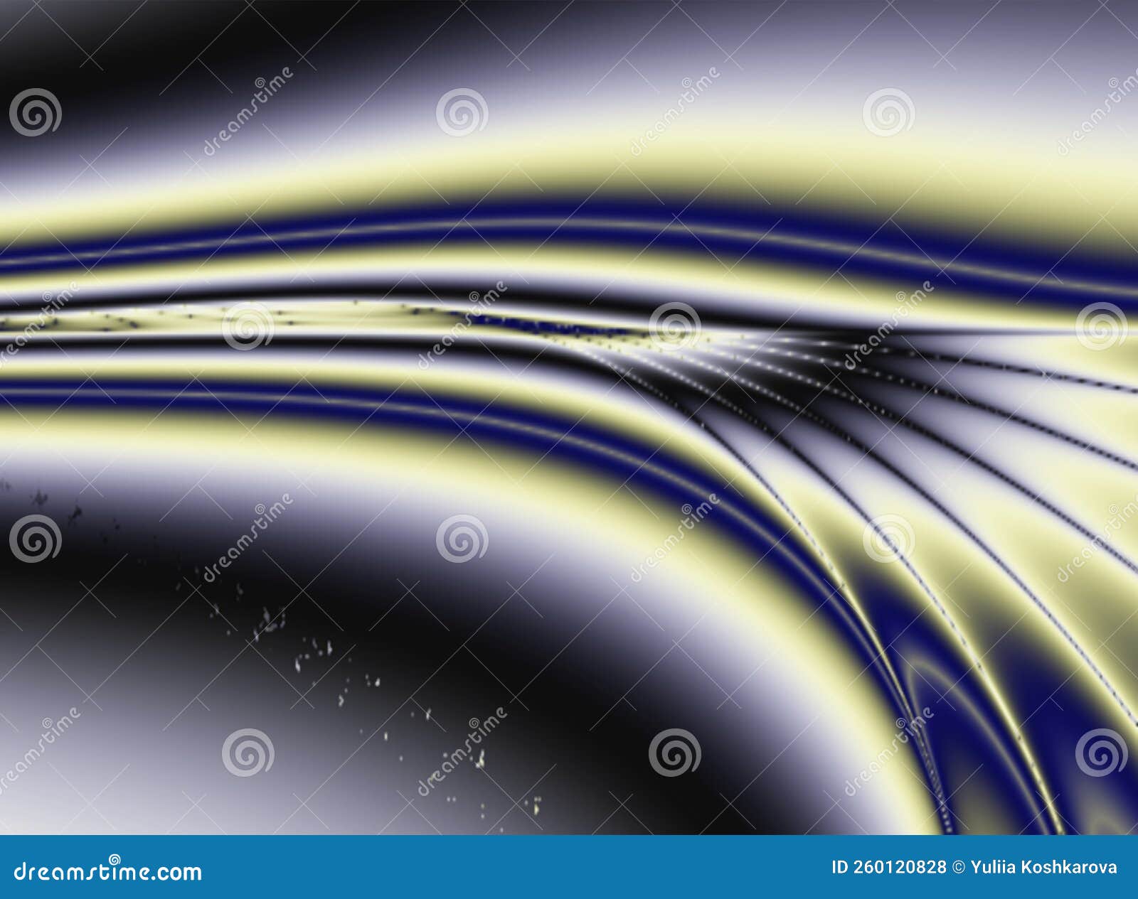 Abstract Blue-yellow Background of Lines and Swirls, Bright Contrast ...