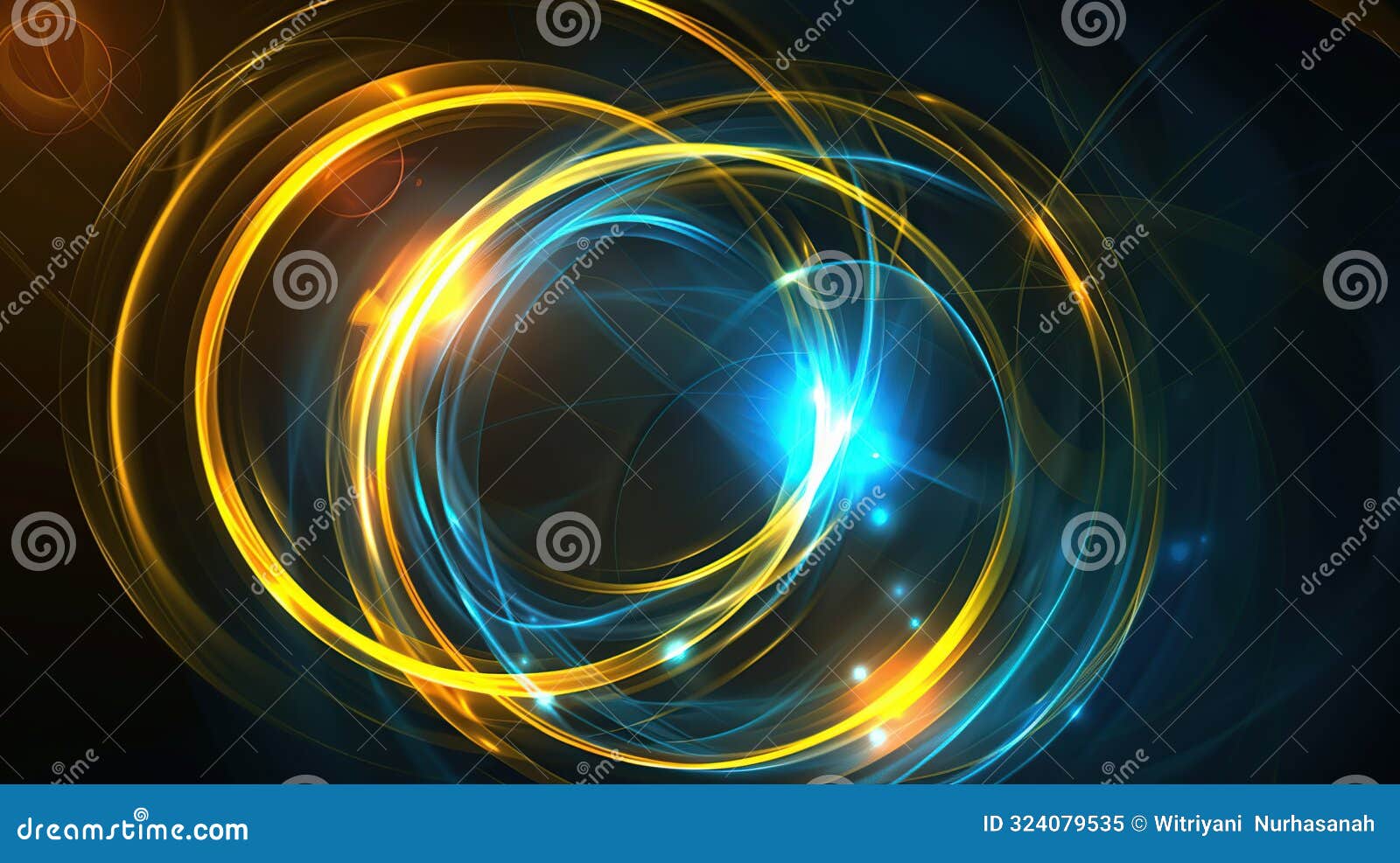 Abstract Circular Lightscape Stock Illustration - Illustration of ...