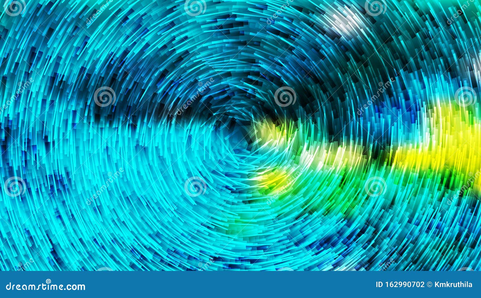 Abstract Blue and Yellow Circular Lines Background Stock Vector ...