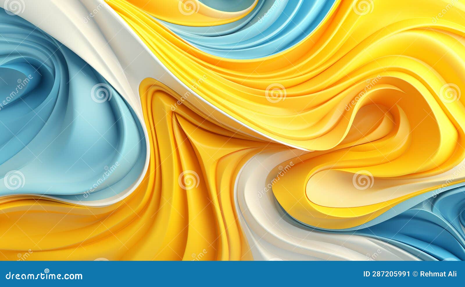 Abstract Blue and Yellow Color Background. Ocean Ripple Effect Stock ...