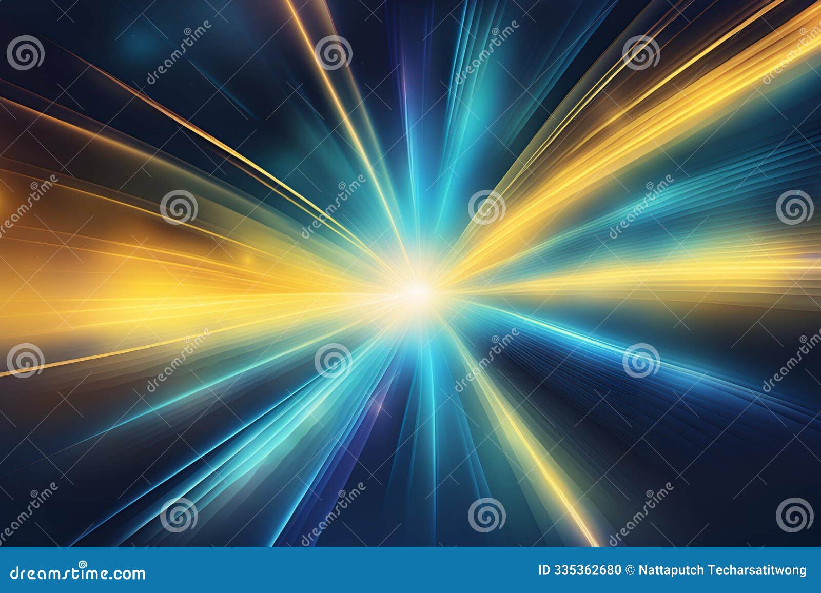 Abstract Blue and Yellow Light Rays Effect Background Stock ...