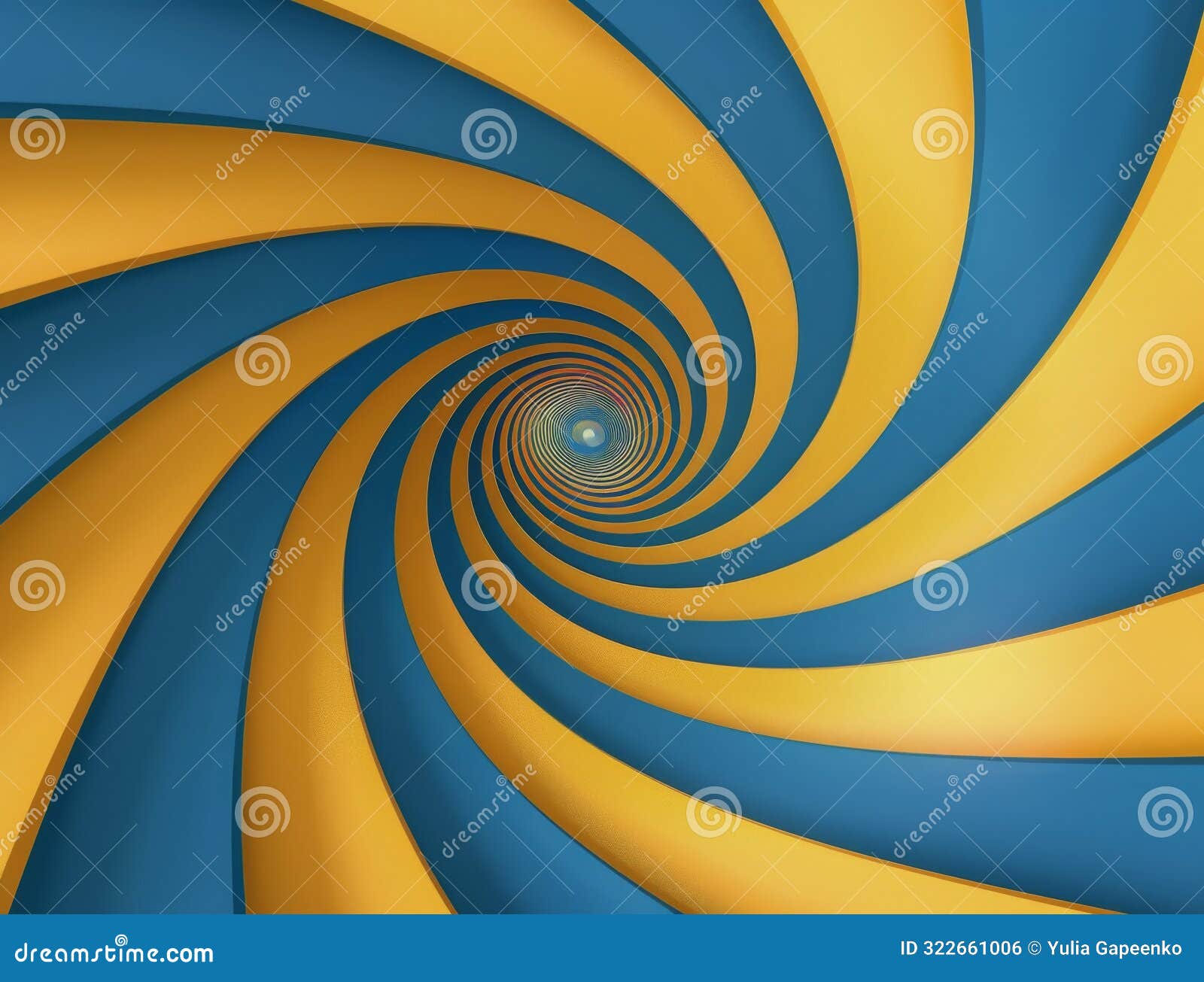 Abstract Blue and Yellow Spiral Pattern Background Stock Photo - Image ...