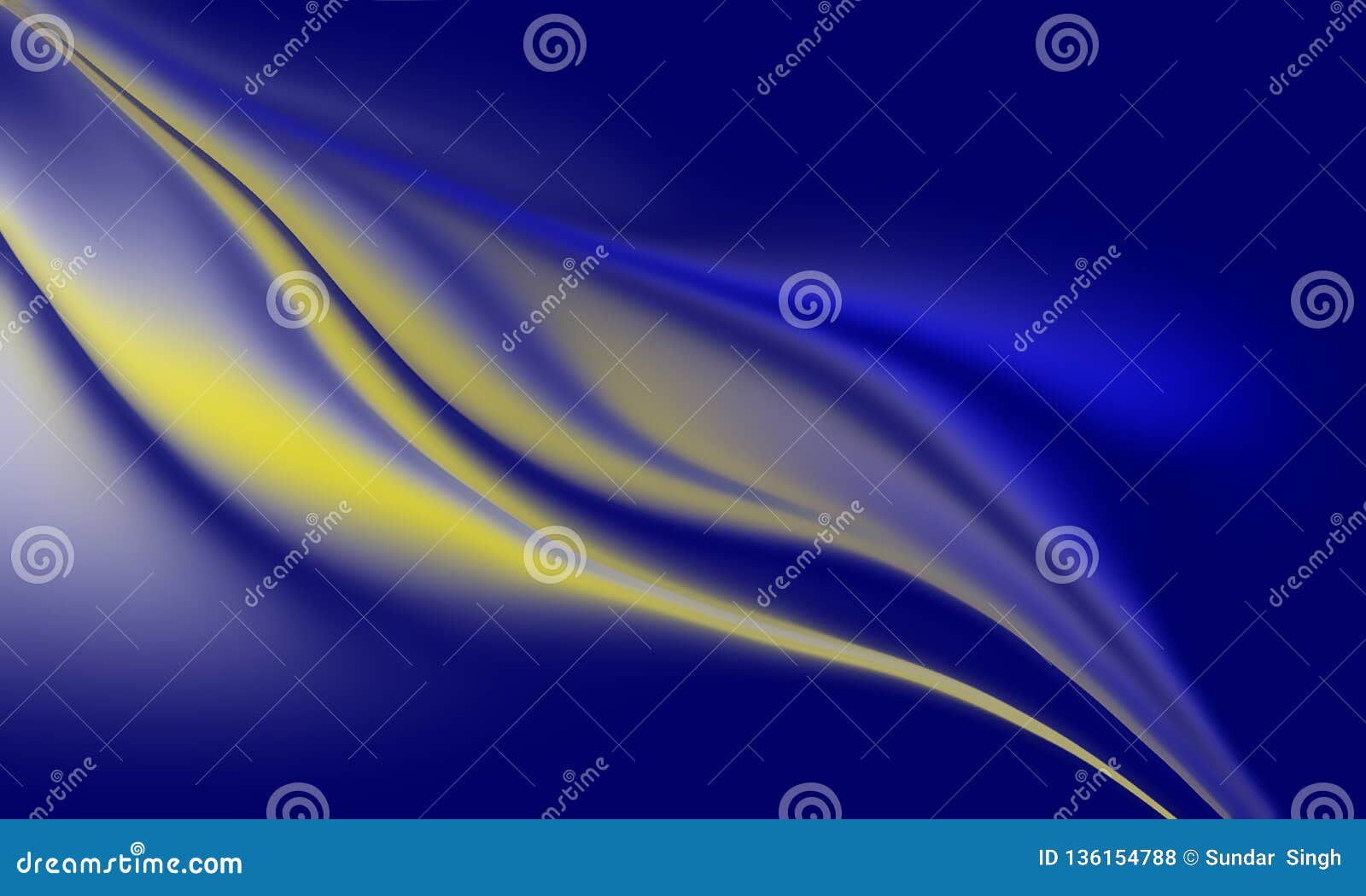 Abstract Blue and Yellow Wave Bright Gradient Background Stock ...