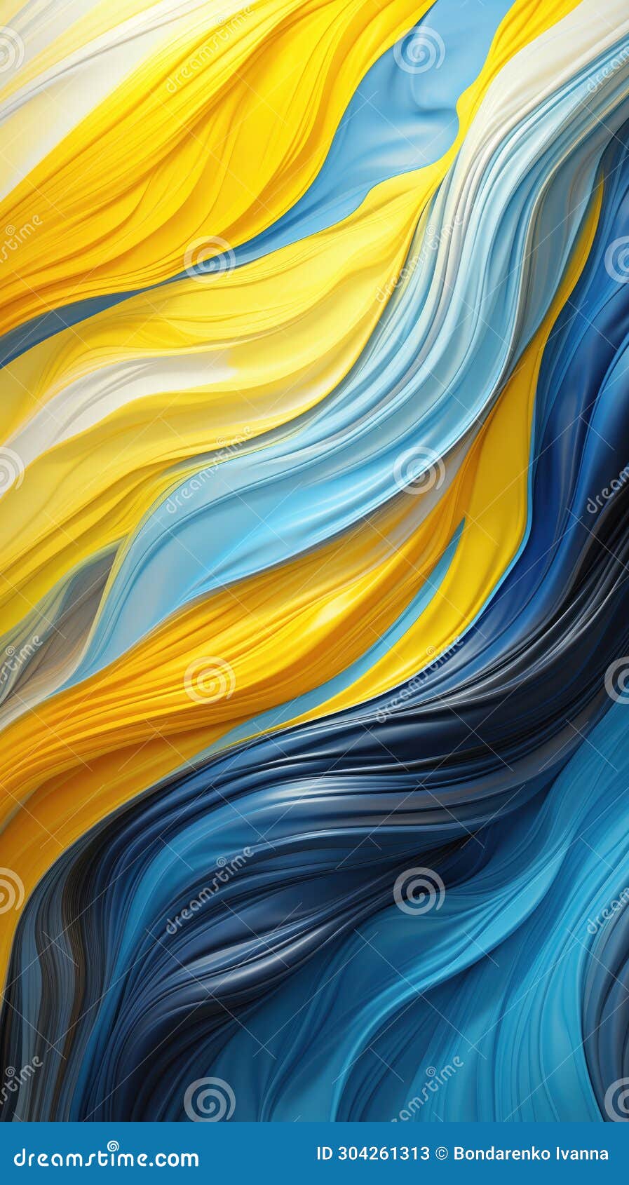 Abstract Blue and Yellow Wavy Color Background Stock Illustration ...
