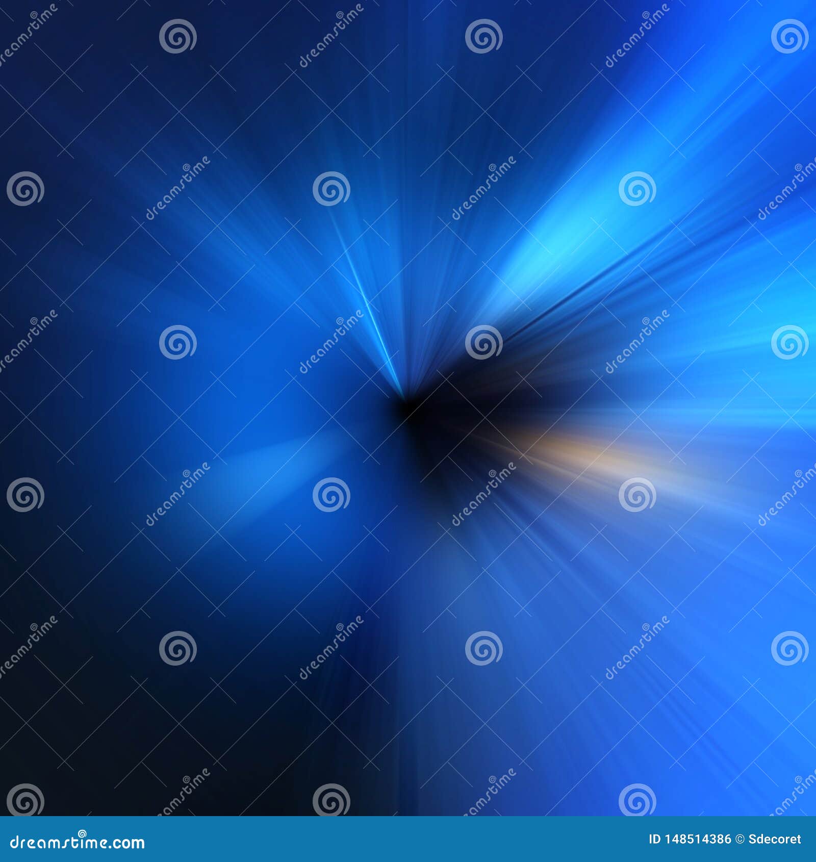 Abstract Blue Zoom Effect Background Stock Illustration - Illustration ...